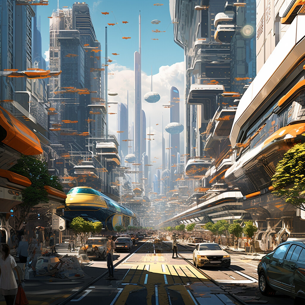 ArtStation - Futuristic Cityscape