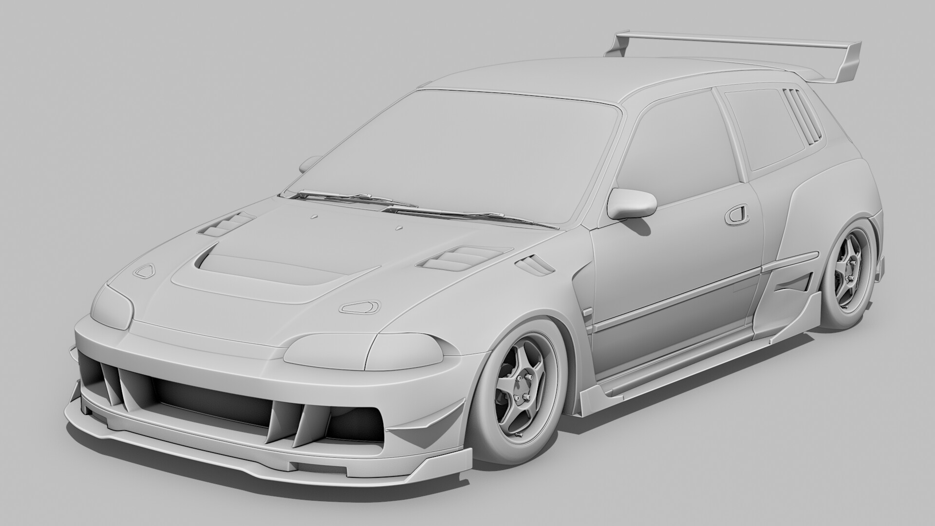 ArtStation - Honda Civic EG66 Mozy Custom