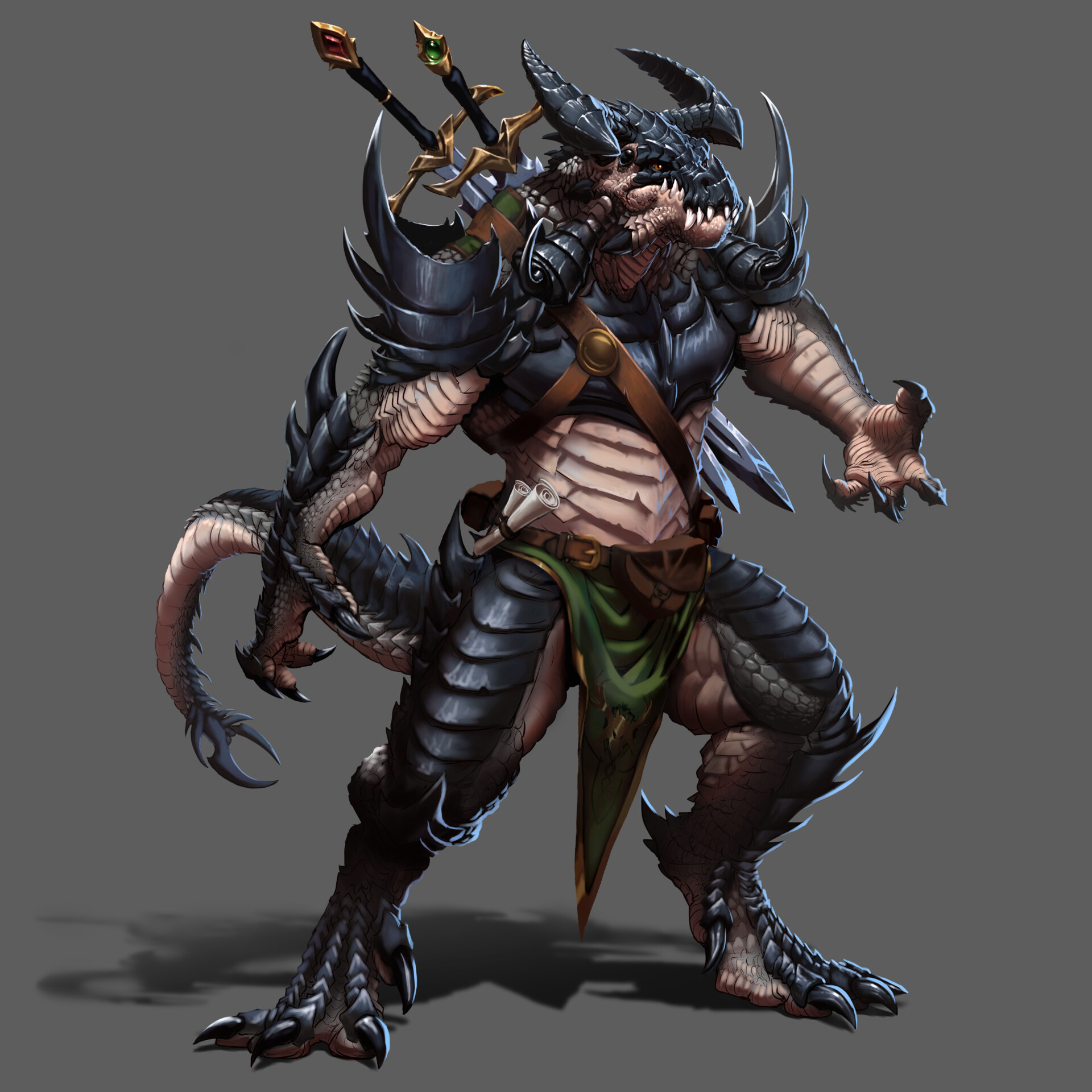 ArtStation - Dragonborn/Arachne DND