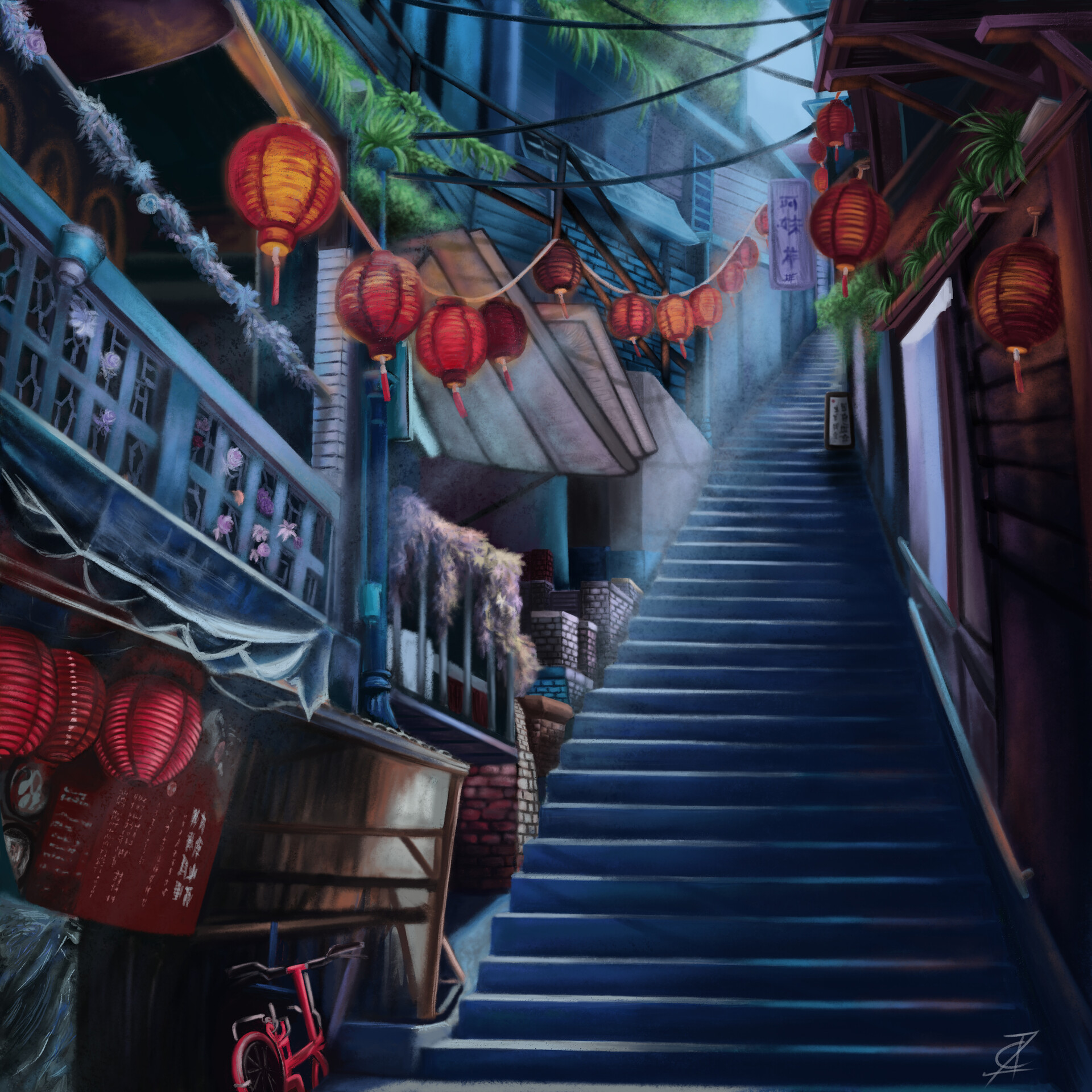 ArtStation - Asian street