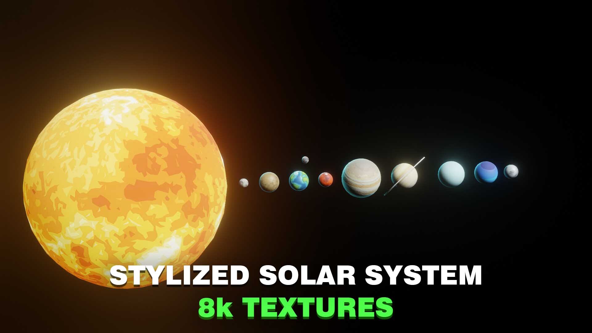 ArtStation - Stylized Solar System 3D Model 8k Textures