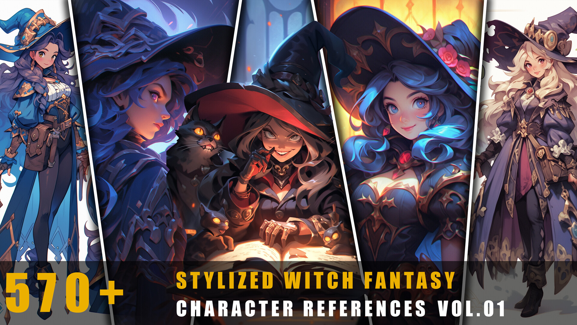 WaterLaw's Studio - 570+ Stylized Witch Fantasy - Character References ...