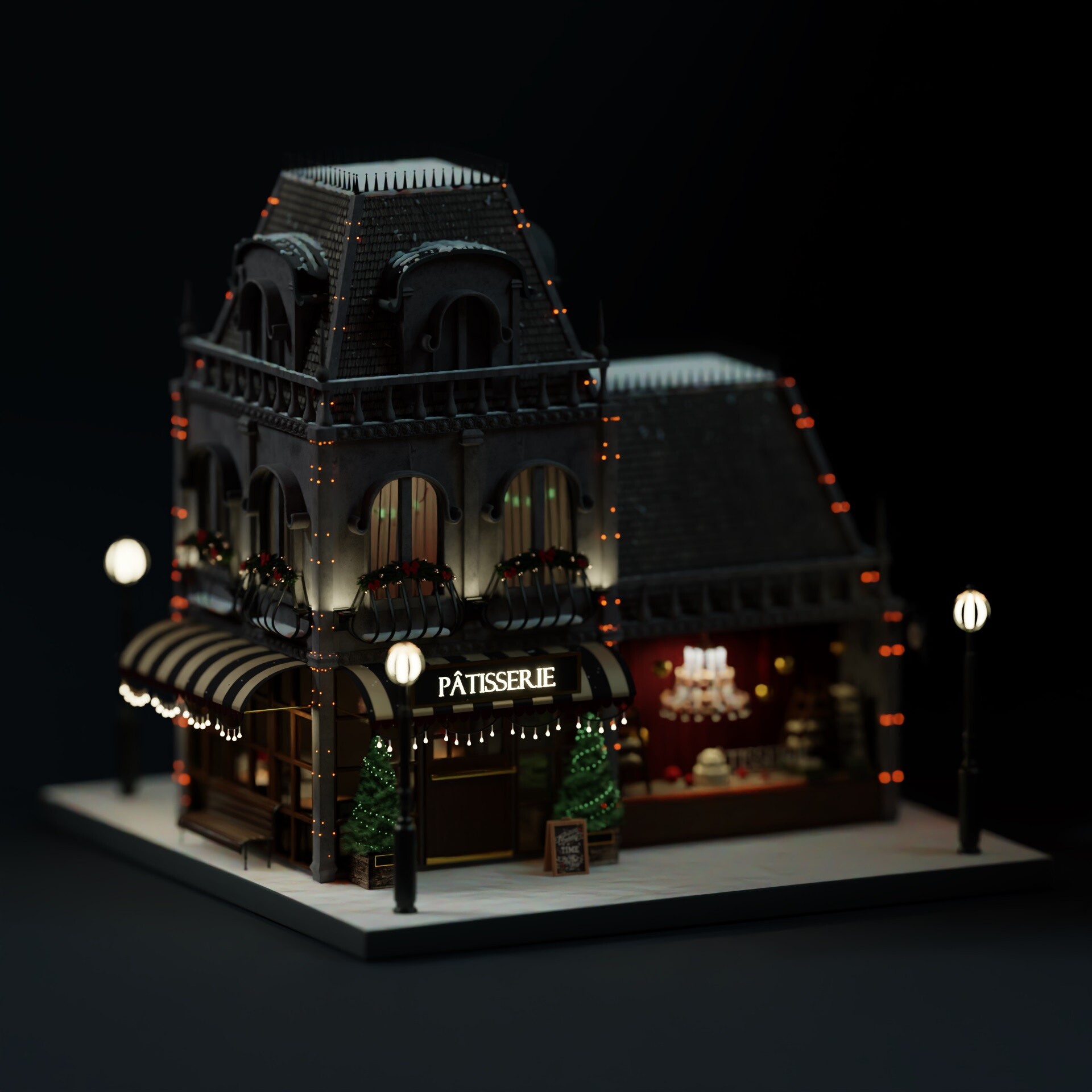 ArtStation - snow covered bakery