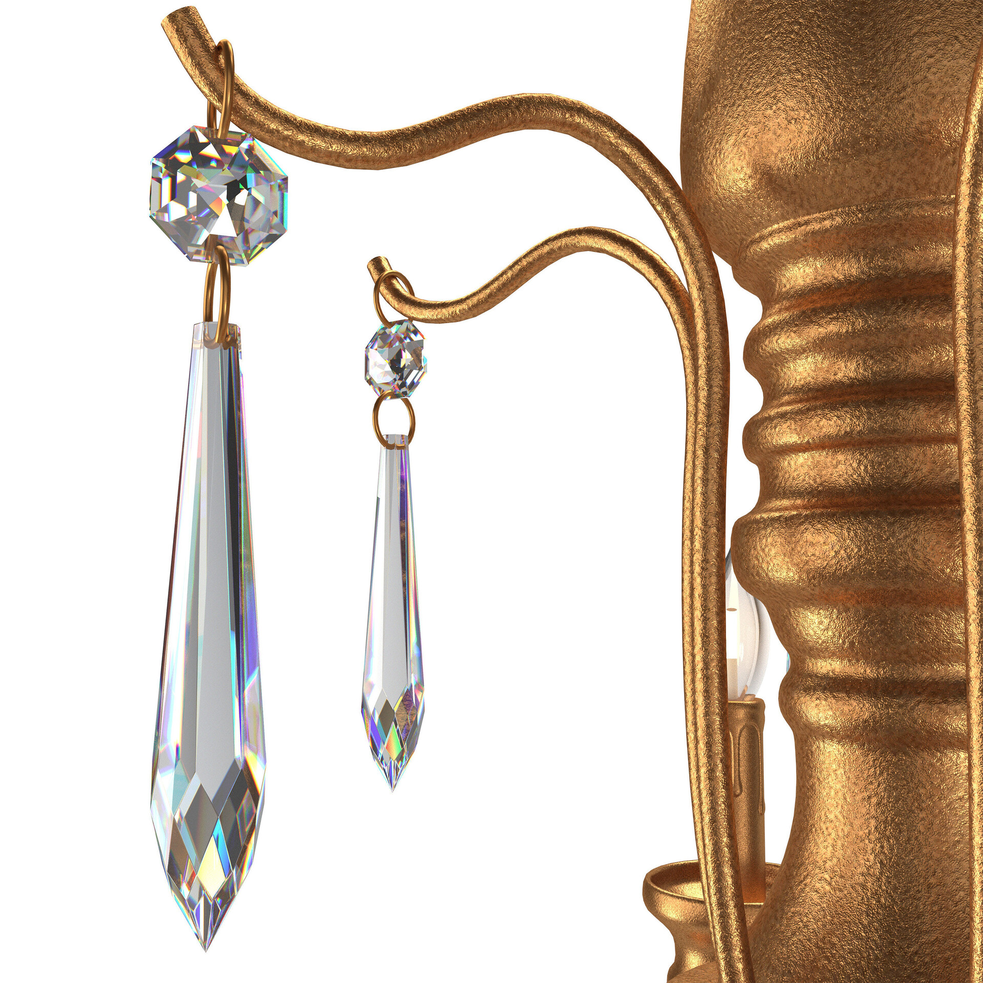 Maryam - Lustre01 chandelier with four lights 3D model