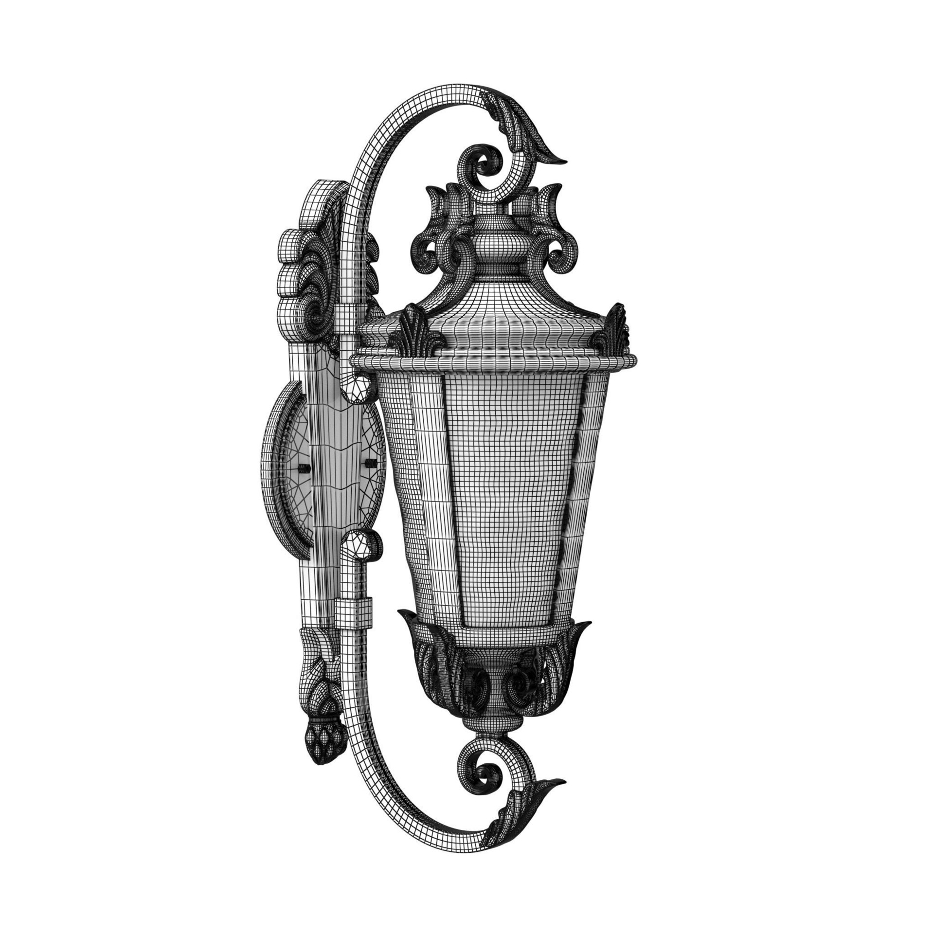 Maryam - Marseille Rustic Industrial Outdoor Wall Light 3D model