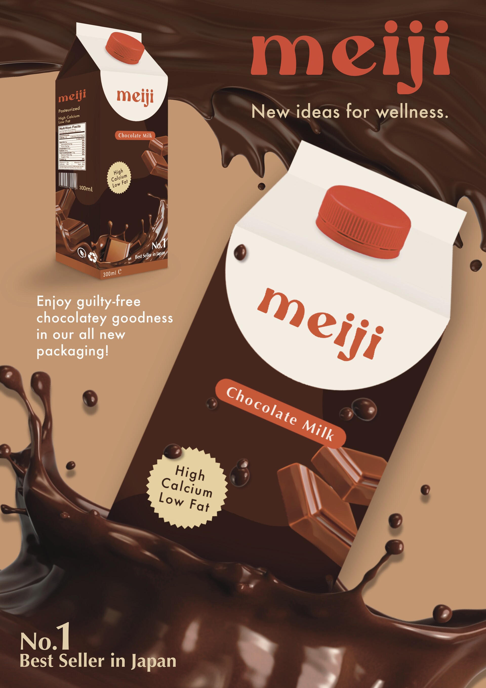 ArtStation - Meiji Chocolate Milk Ad