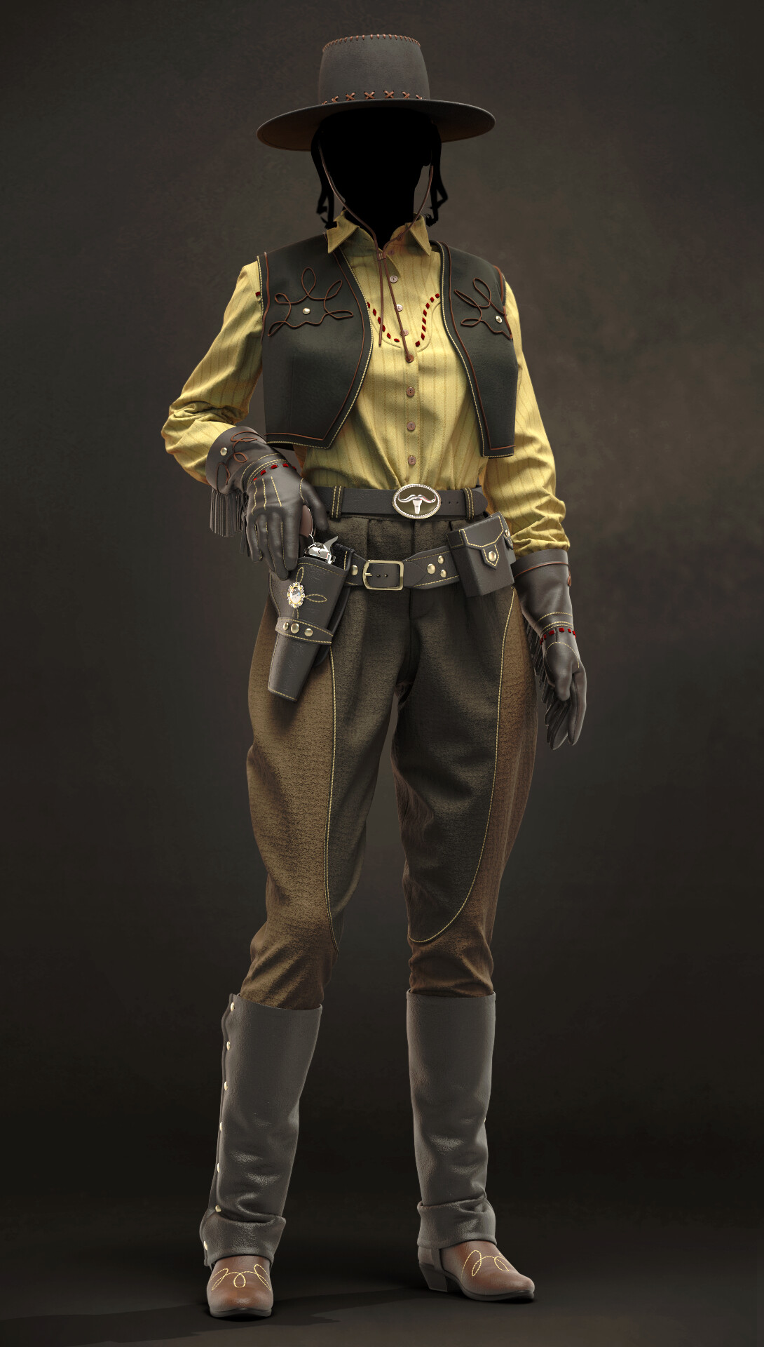 ArtStation - Cowgirl outfit 5