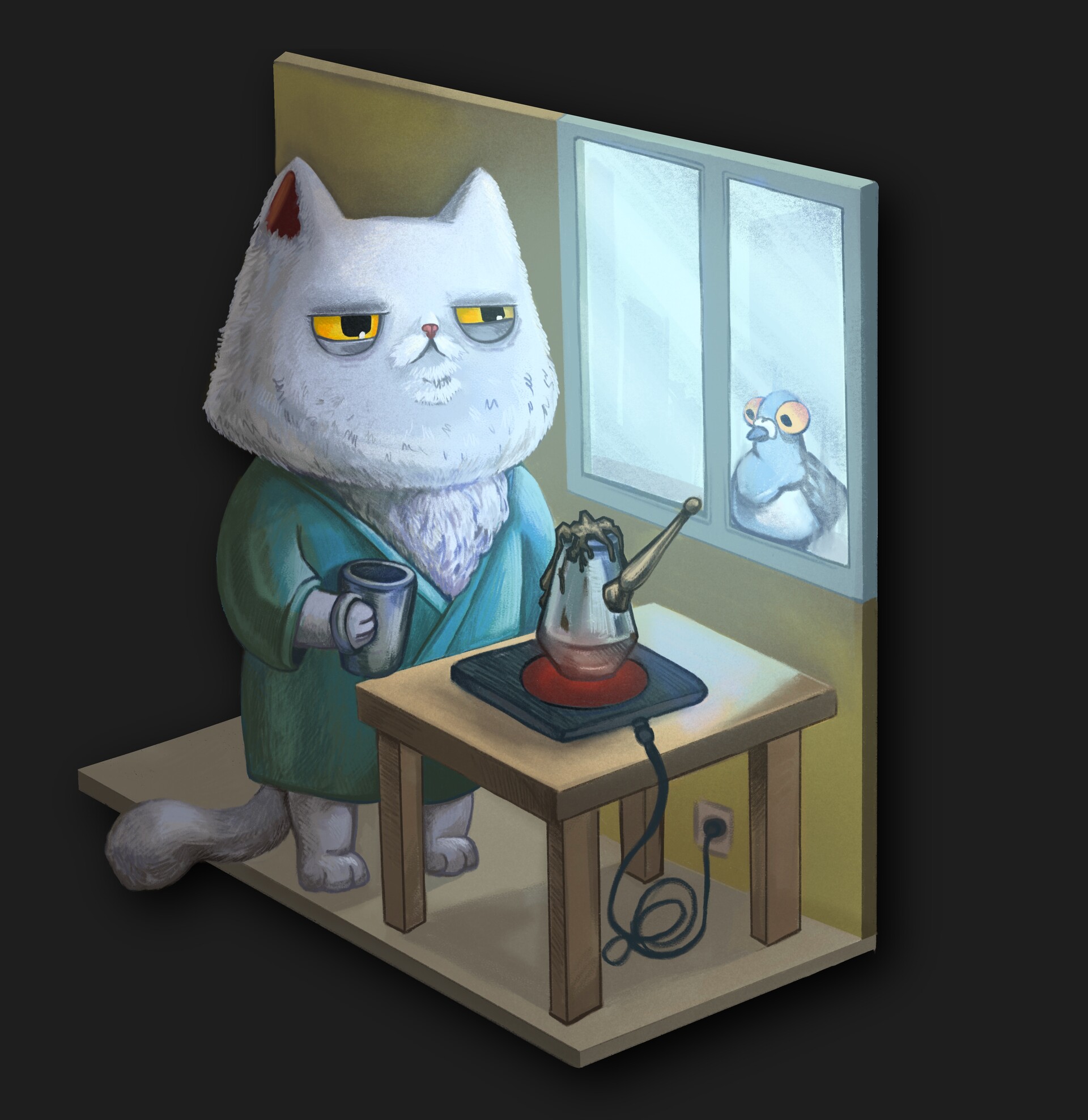 ArtStation - Gray Cat character