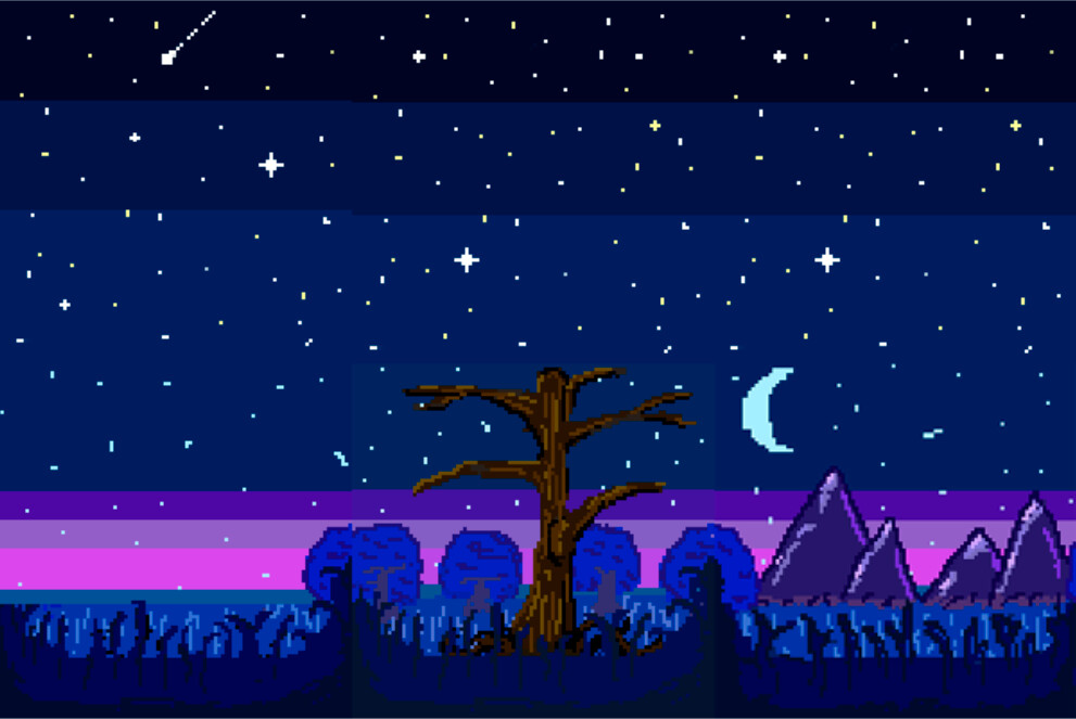 ArtStation - Pixel art sky