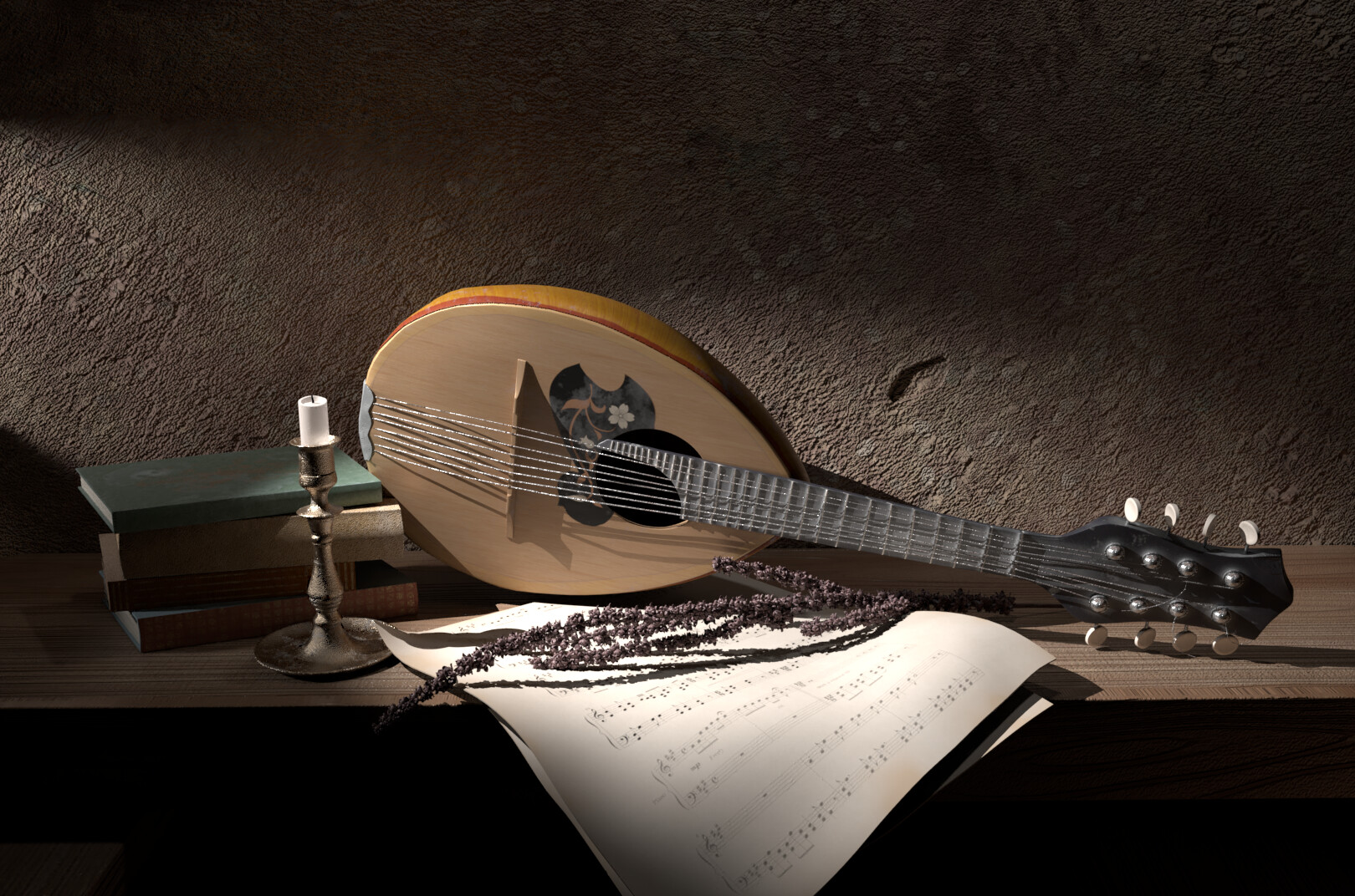 ArtStation - Digital scene: Lute