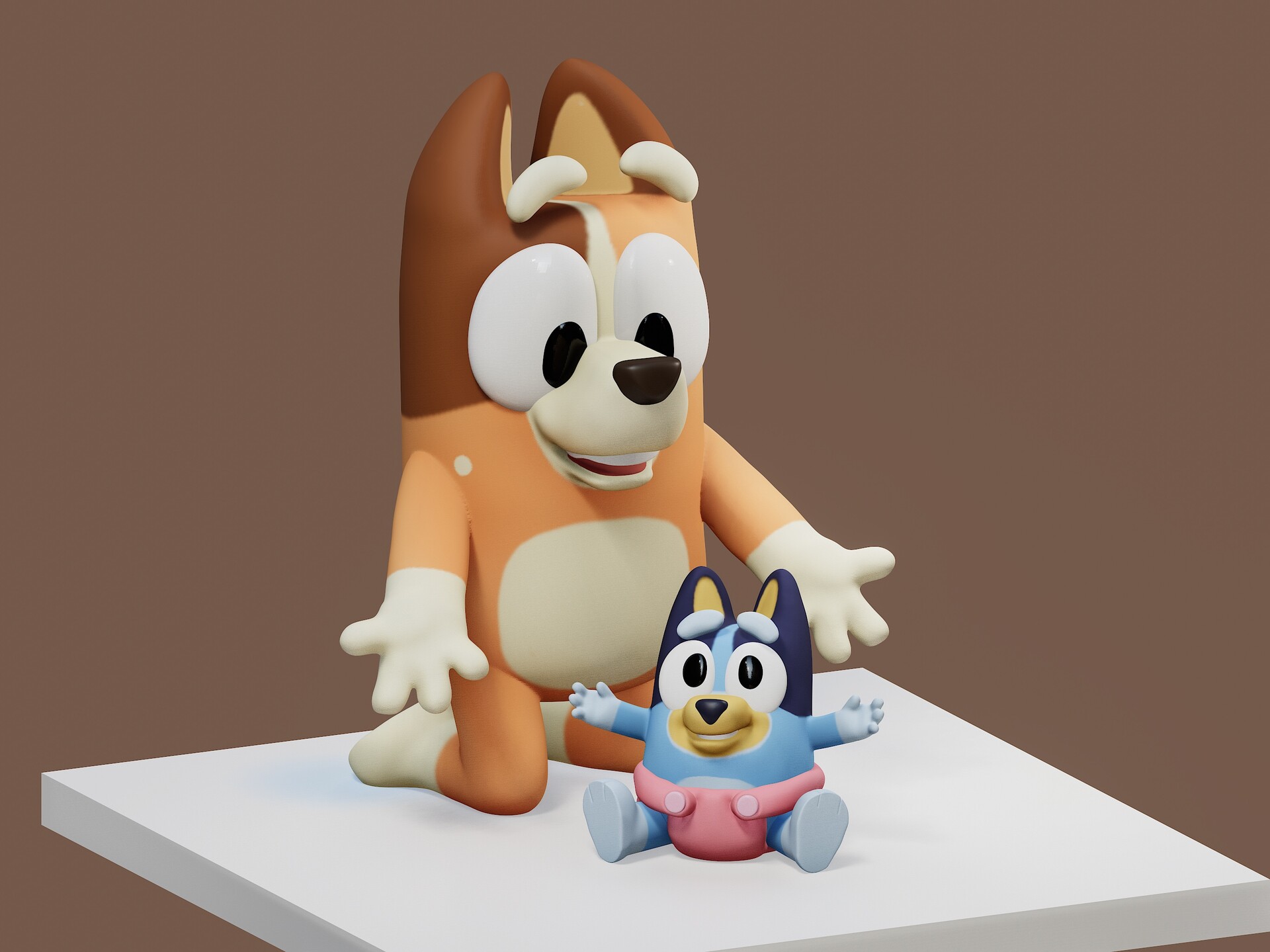 ArtStation - Baby Bluey and Chillie 3D model