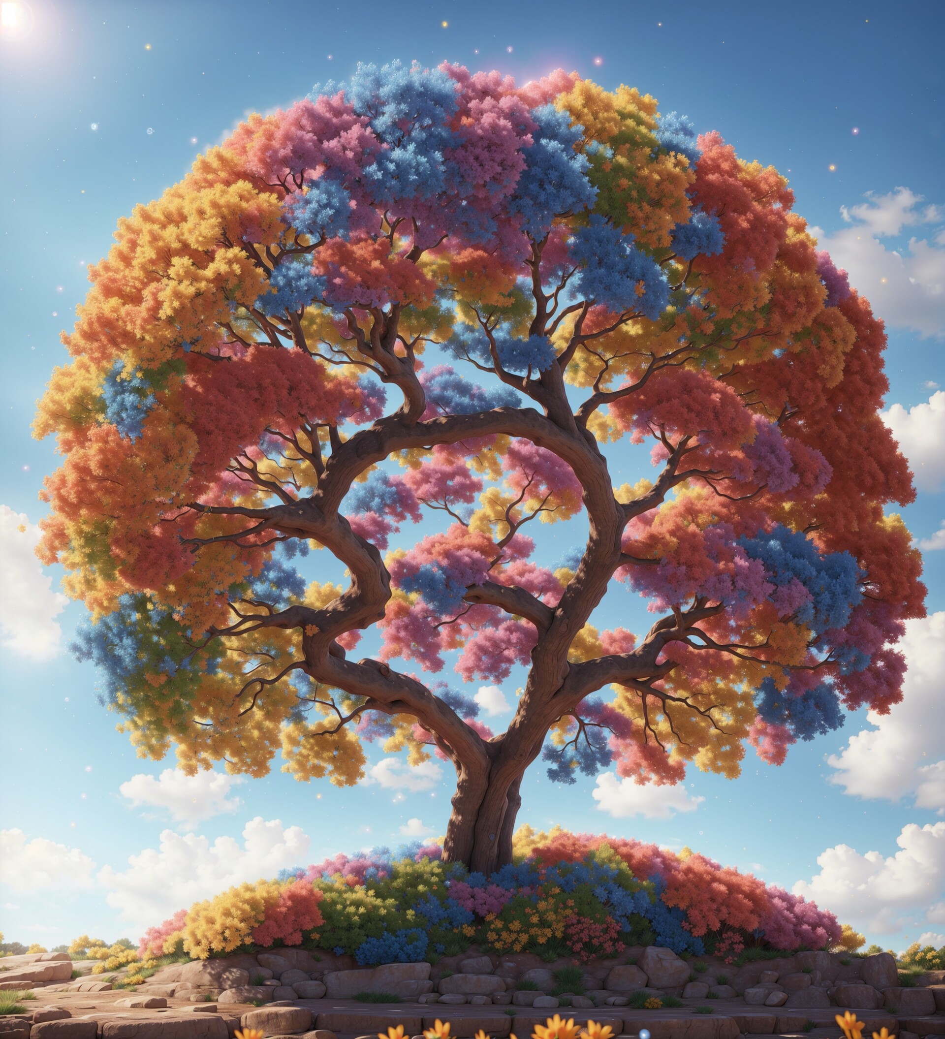 Delia Wright - Rainbow Tree