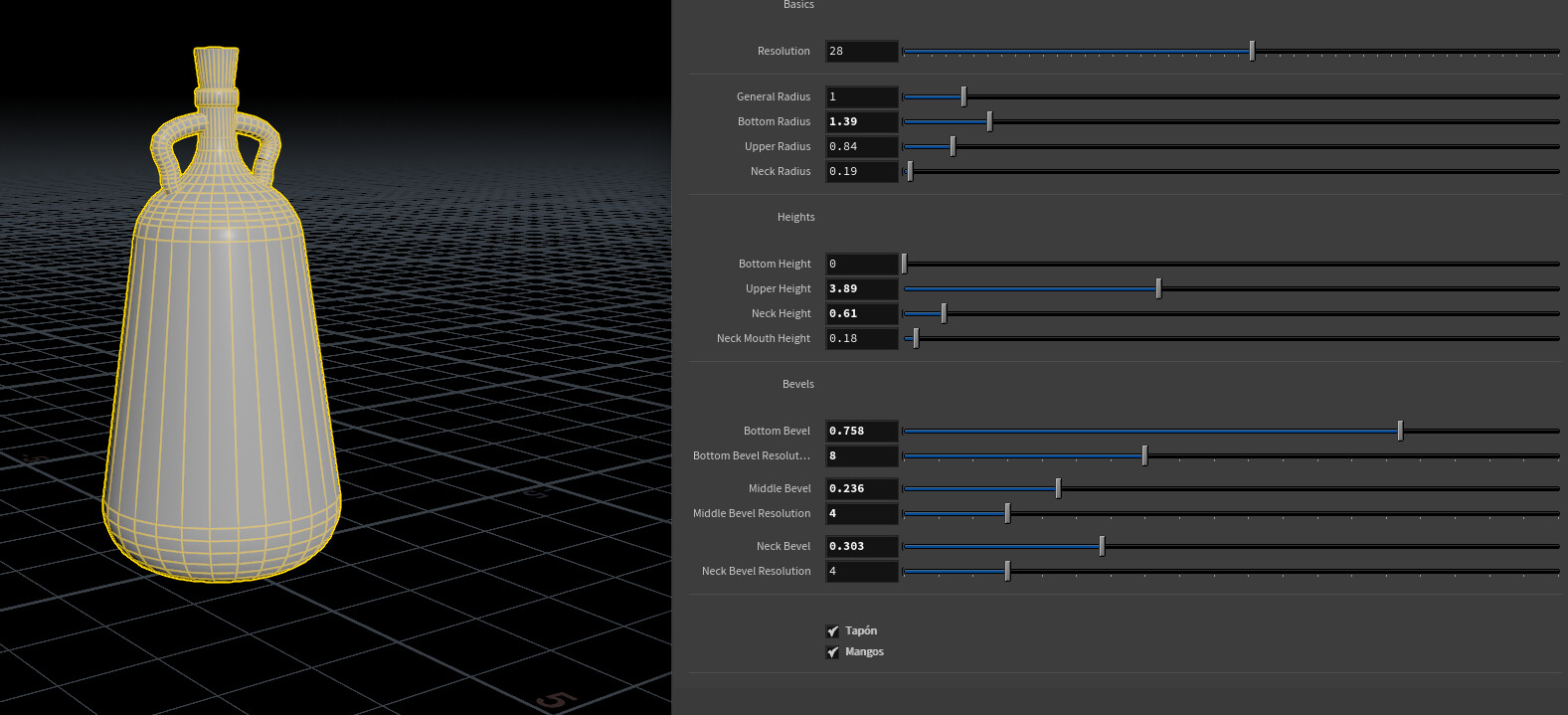 Néstor Molina Rodríguez - Bottle/Vase Houdini Asset
