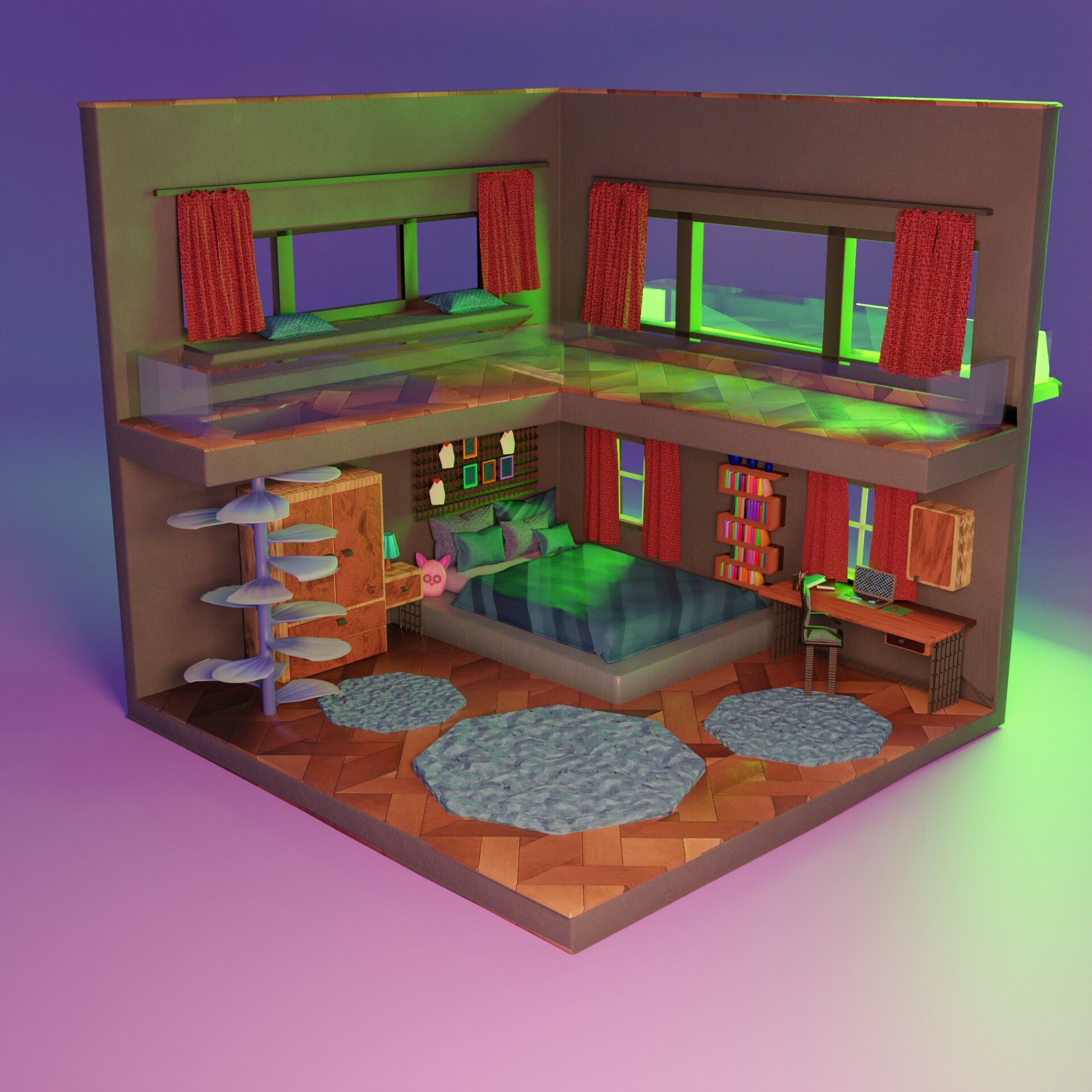 ArtStation - isometric room