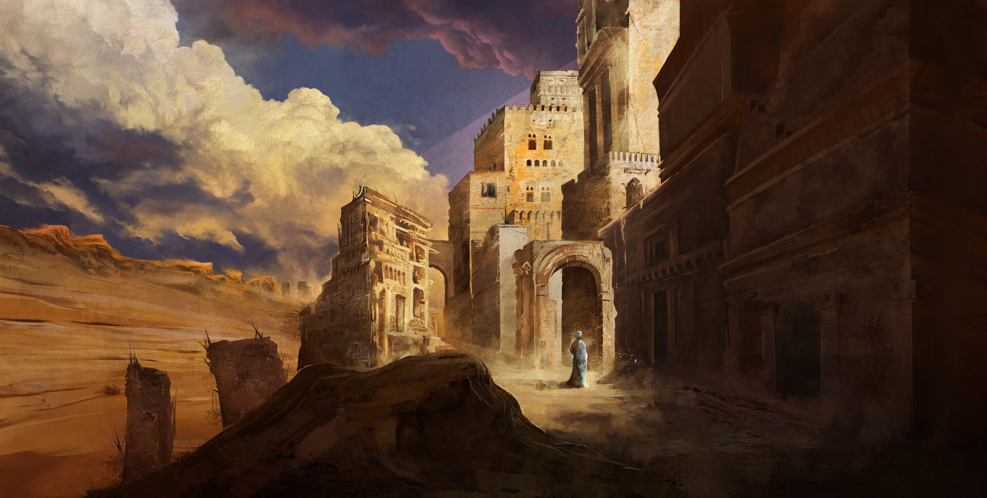 ArtStation - Desert ruins.