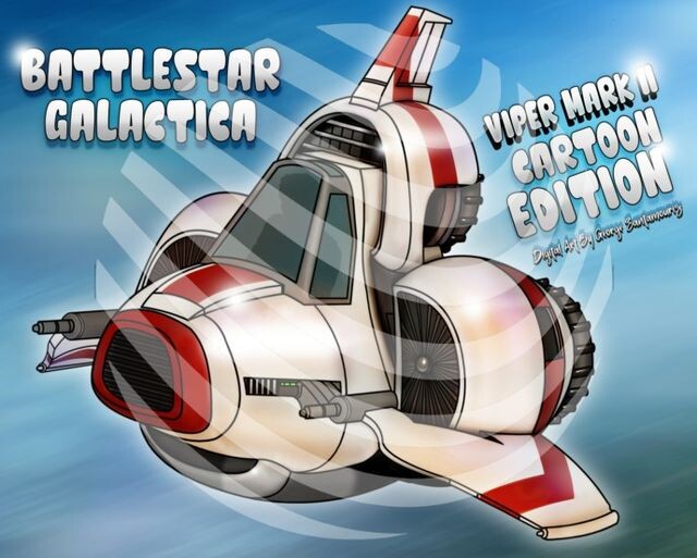 ArtStation - Battlestar Galactica VIPER Mk.II Cartoon Edt.
