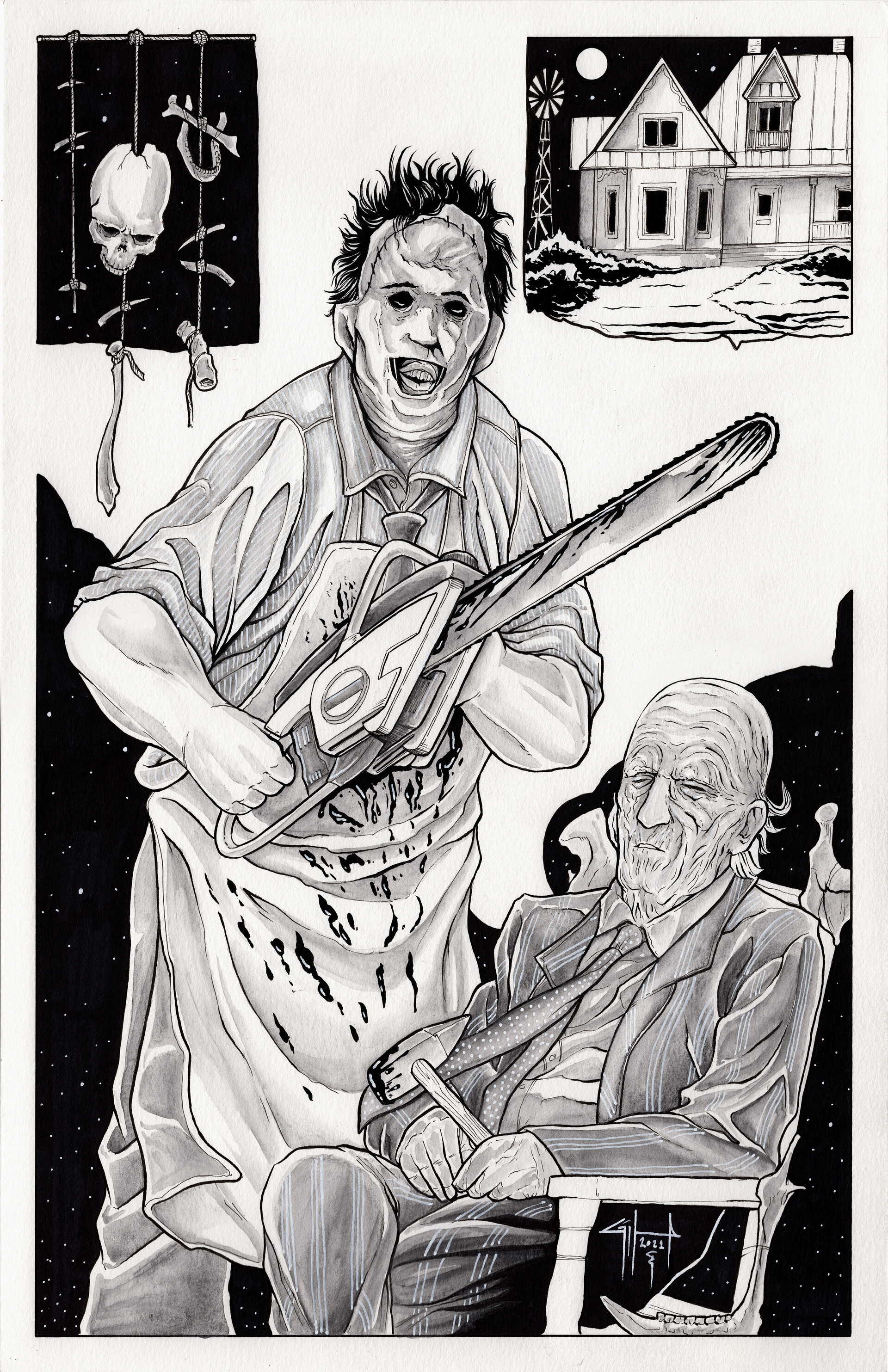 texas chainsaw massacre coloring pages printable