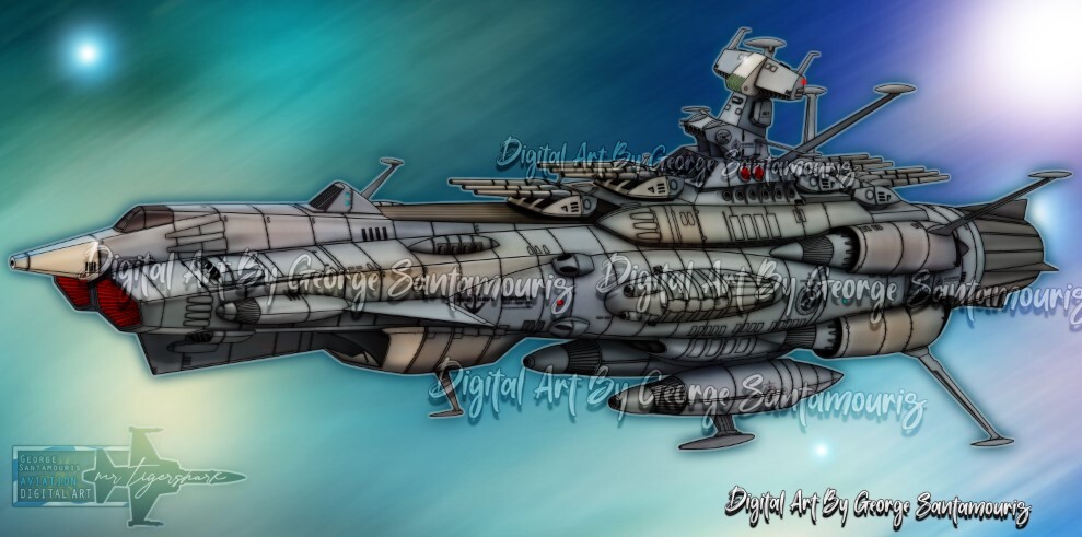 ArtStation - Andromeda-class ship | Space Battleship Yamato