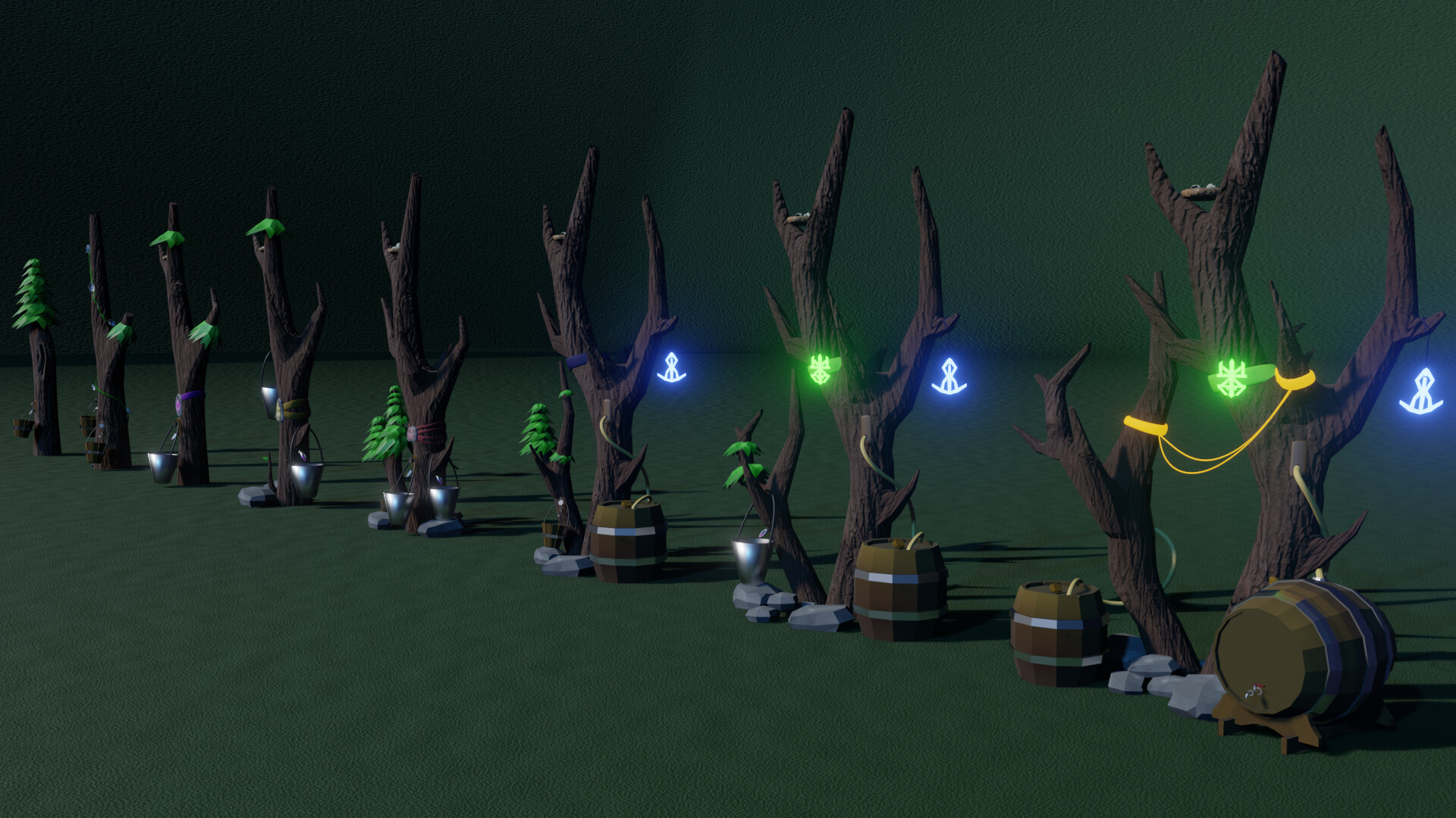 ArtStation - Stylize Potion Tree - Game Ready