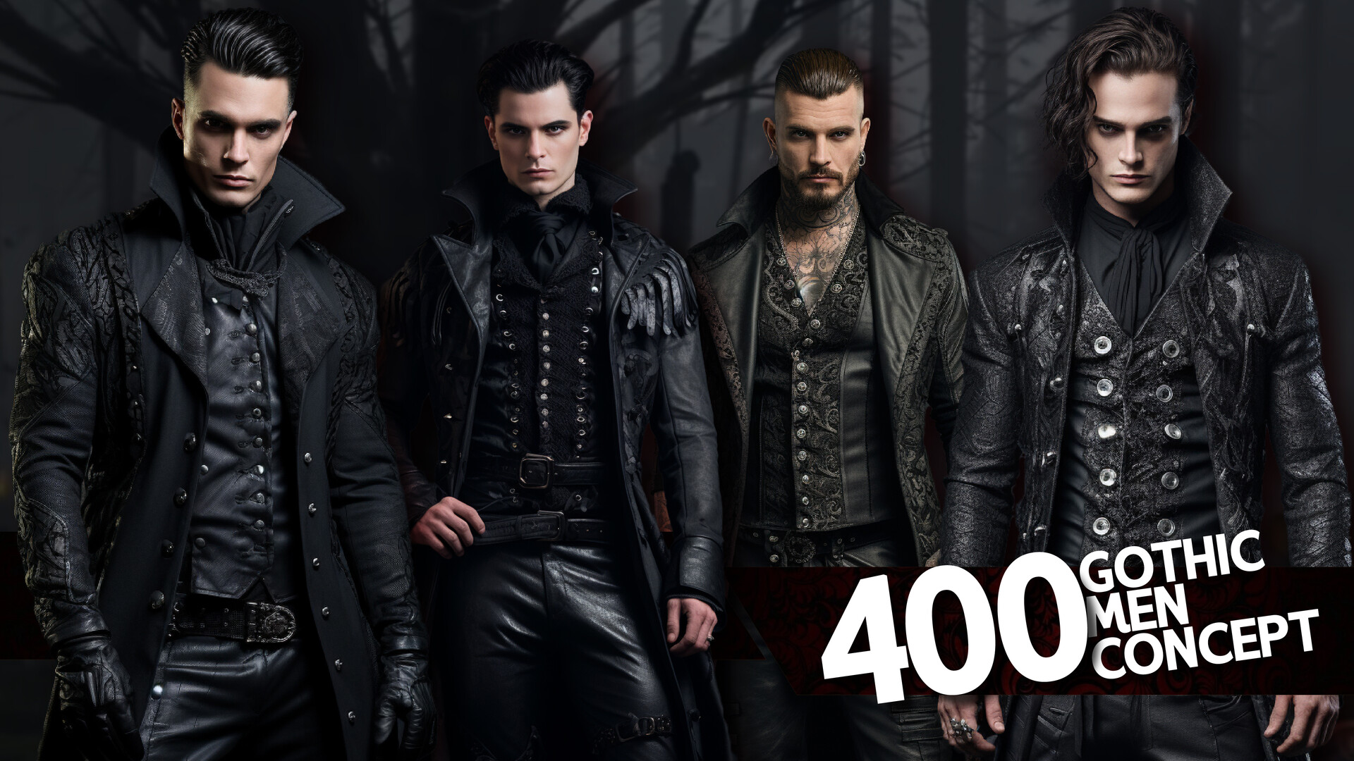 3D Mah Studio - 400 Gothic Man Concept _ VOL 1 _ Character Reference