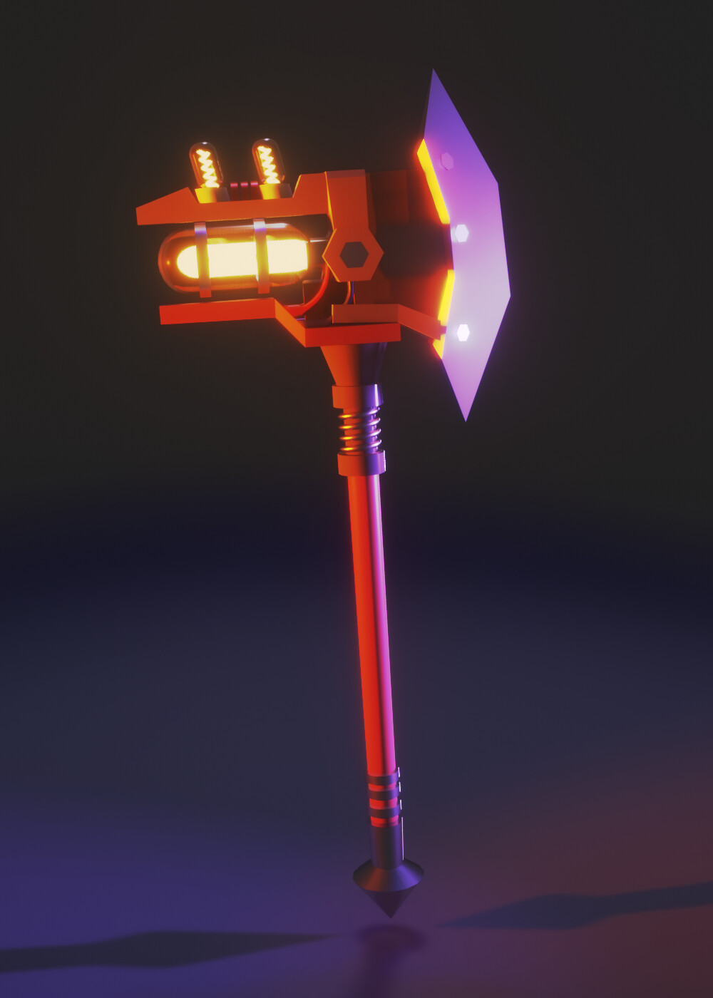 ArtStation - Low poly techno axe