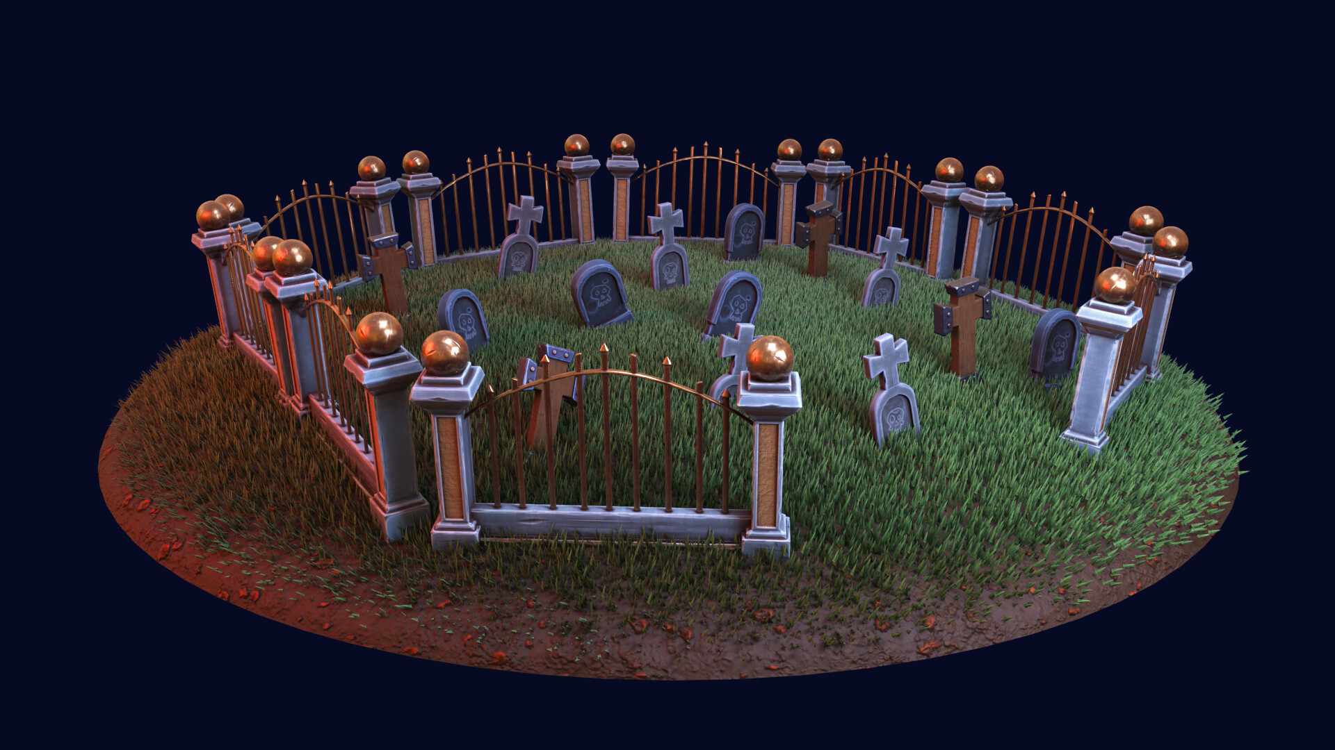 ArtStation - Stylized Cemetery