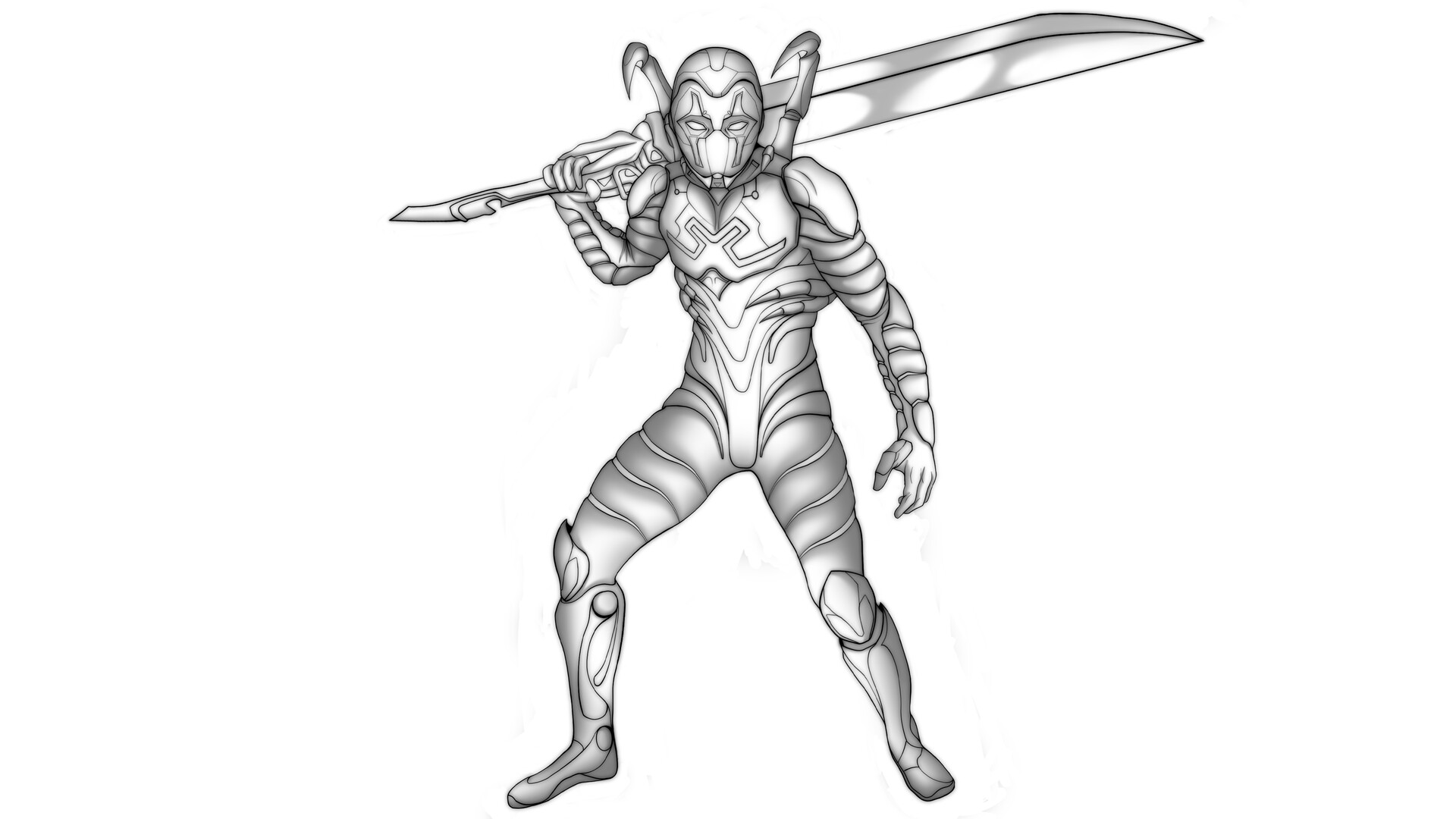 blue beetle coloring sheet