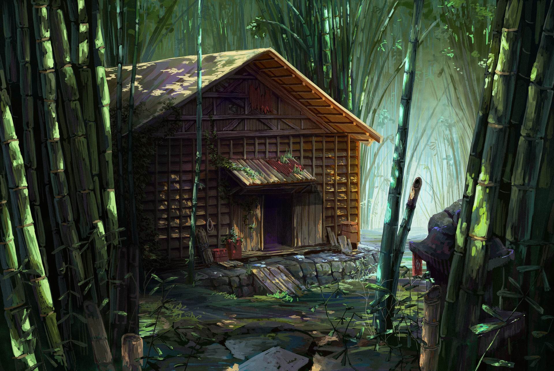 ArtStation - Bamboo Forest House