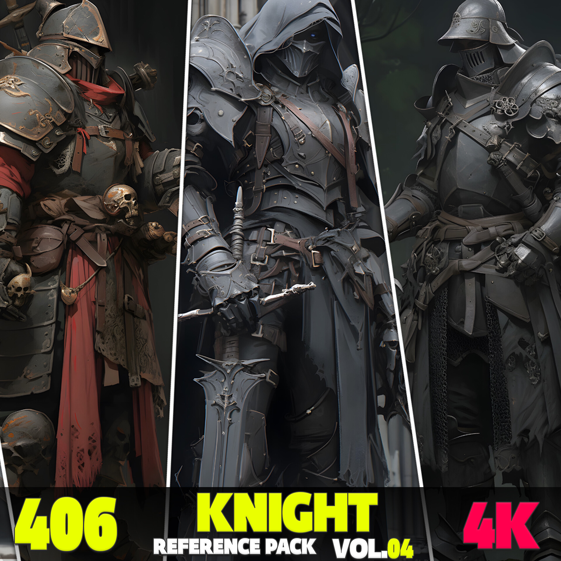 ArtStation - 406 4K Knight Reference Pack Vol.04
