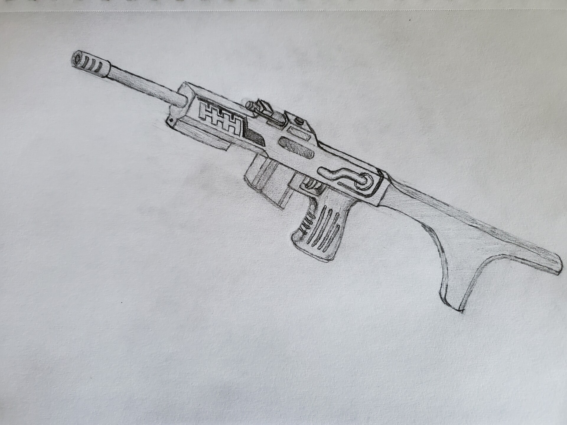 Futuristic Gun Drawing
