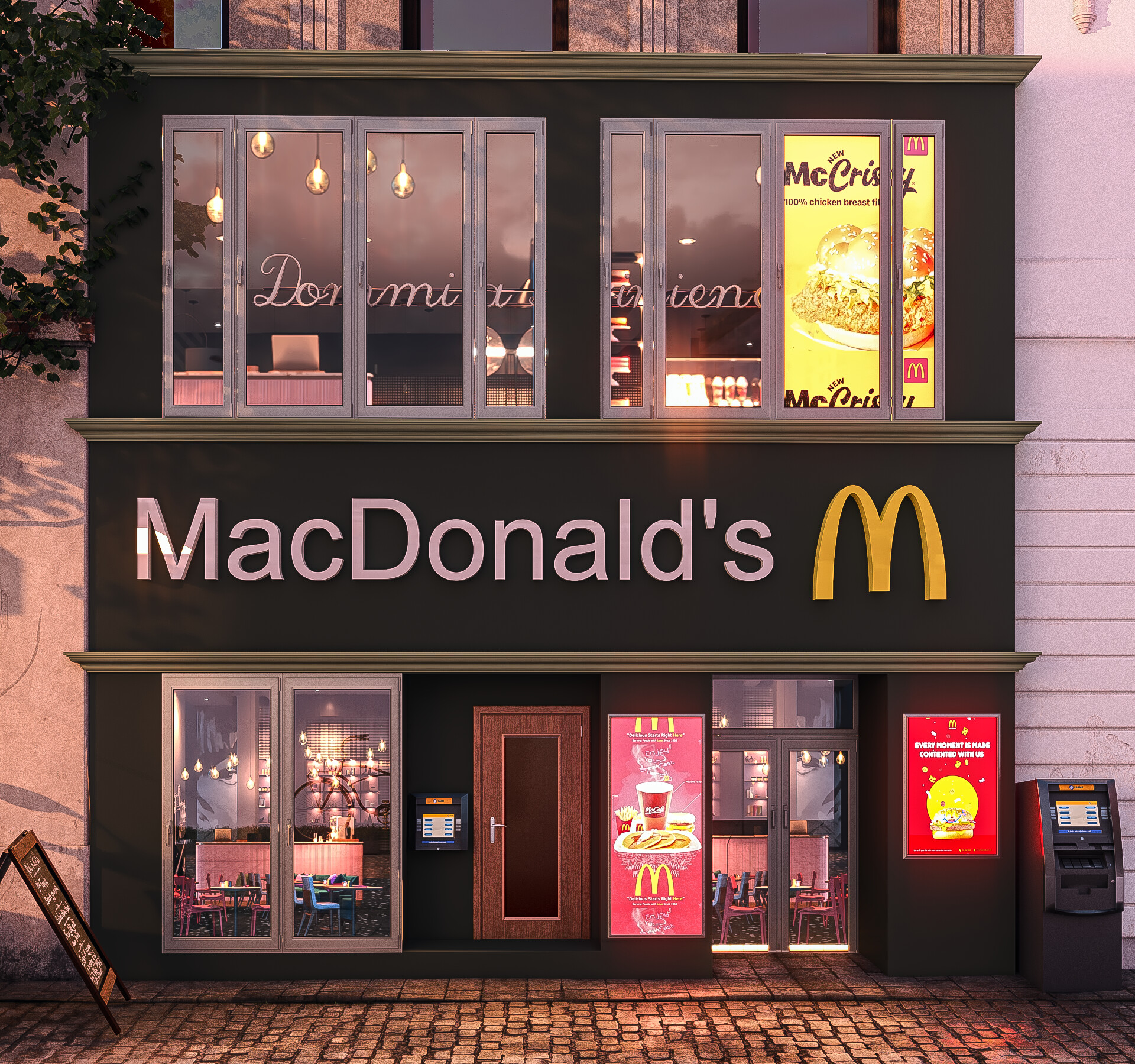 ArtStation - MCdonald's Branch Exterior