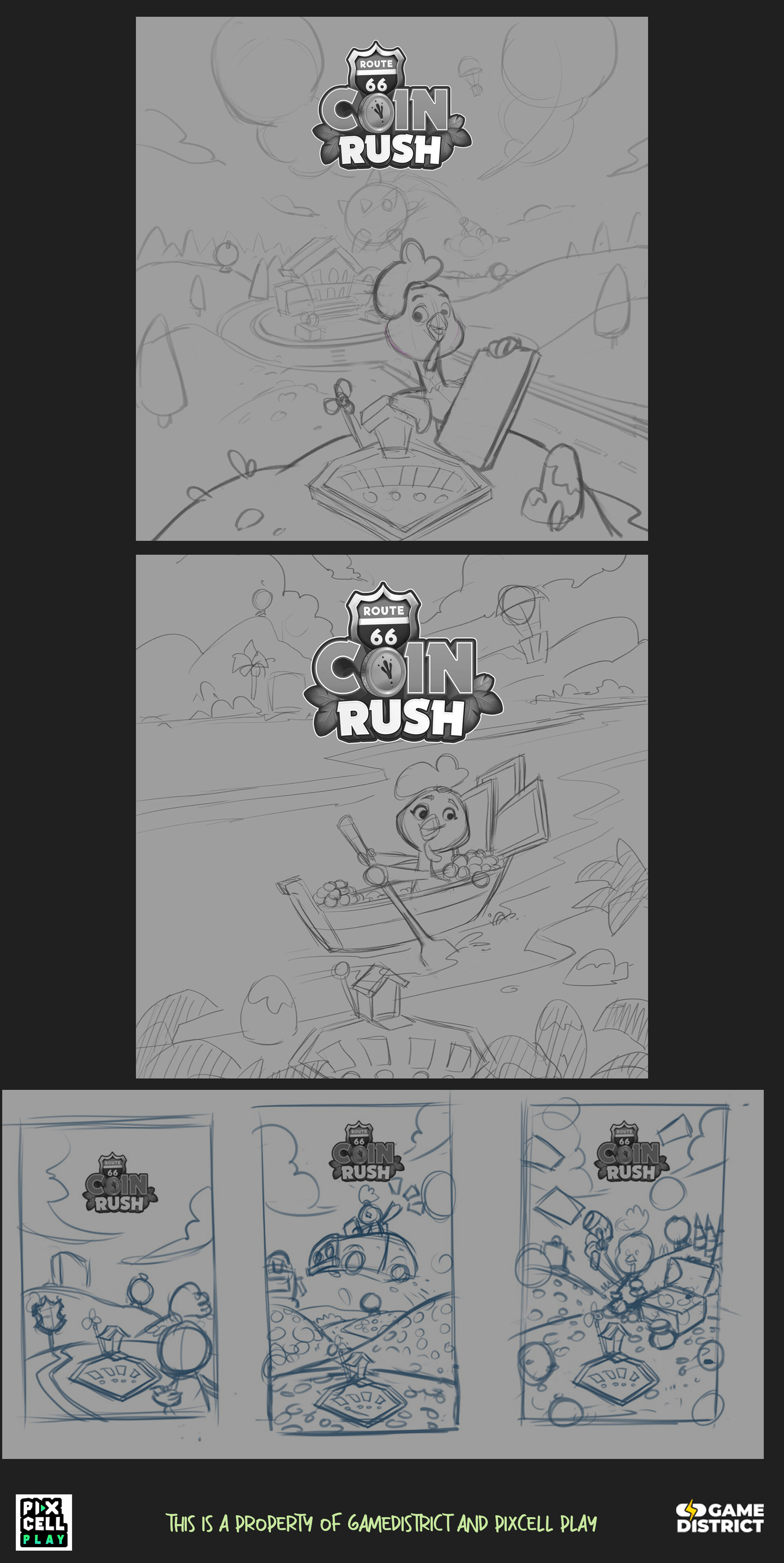 Art Narendar - Splash screen for Route66 Coin rush game