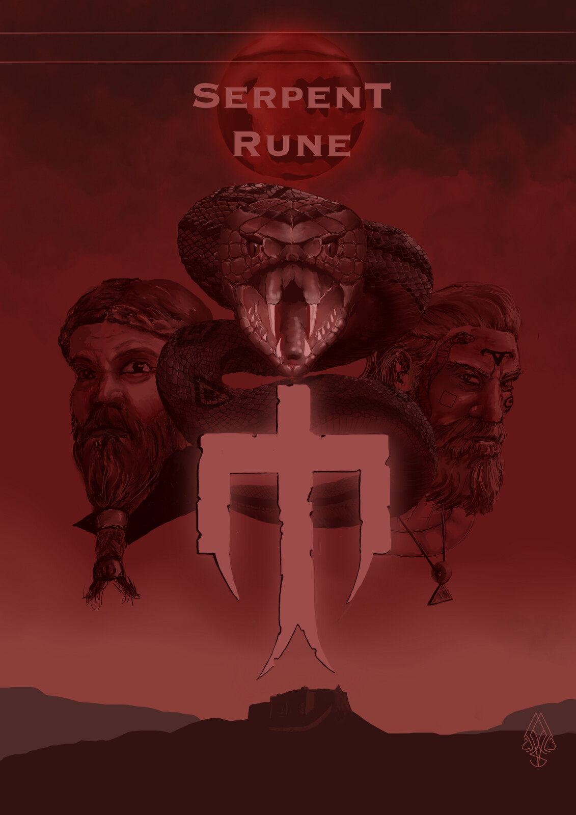 Philip McDonnell - Serpent Rune Concept Cover Art - Runequest