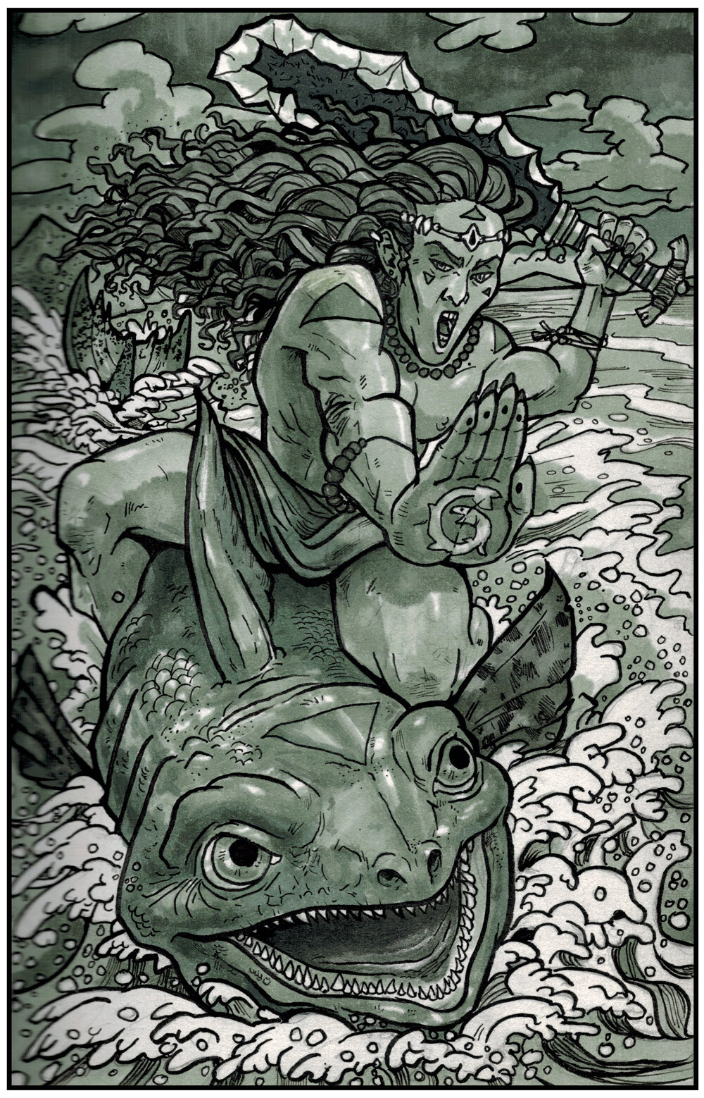 ArtStation - The Fearless Rider & The Ocean of Chaos