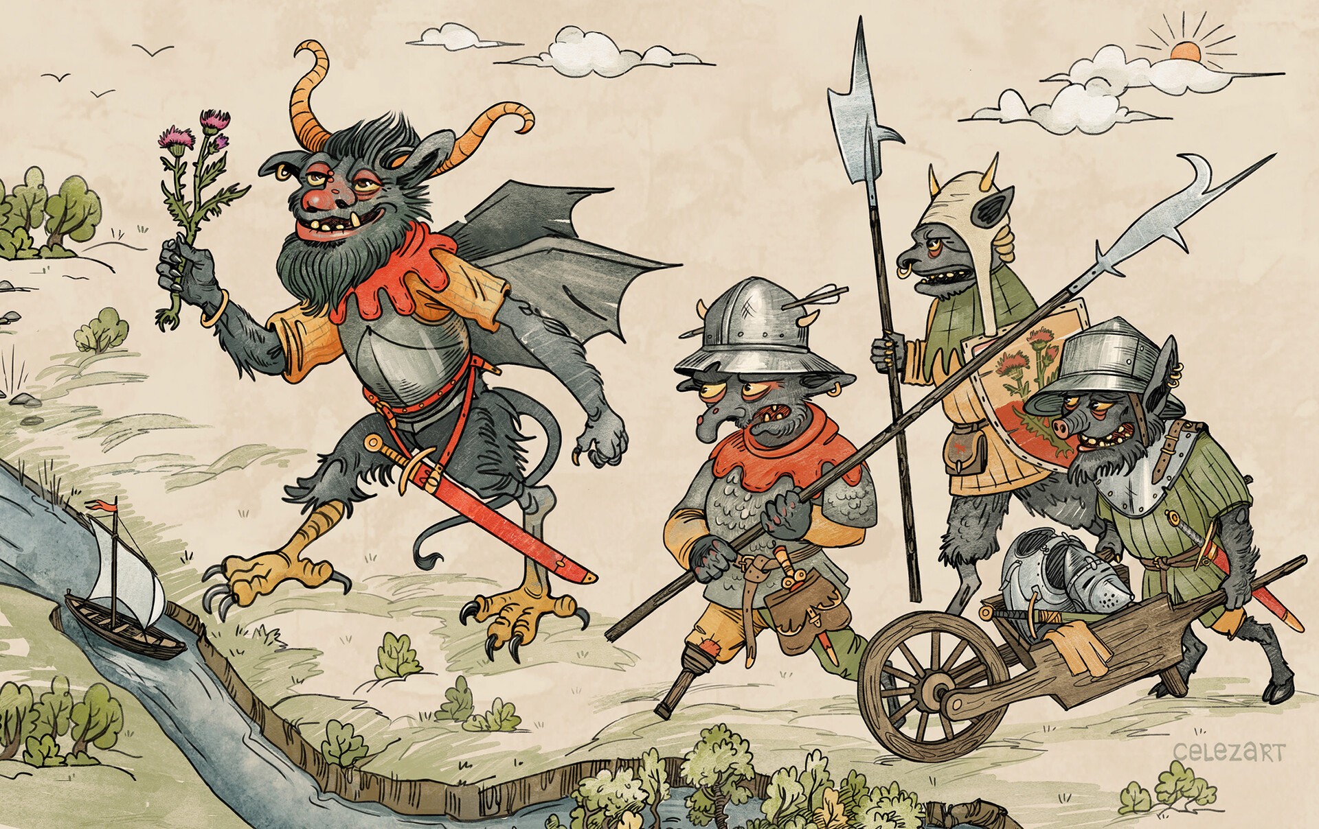 ArtStation - Squad of medieval demons