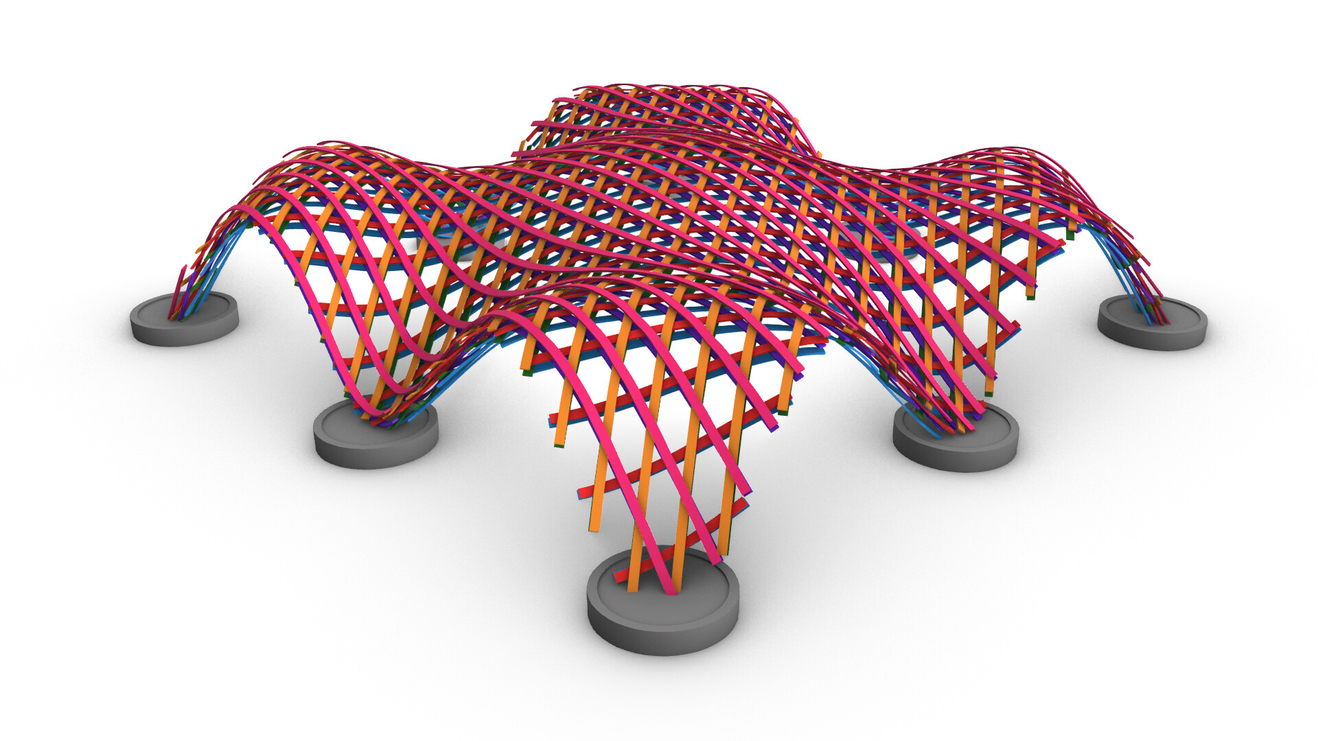 ArtStation - Layered Beams Parametric Pavilion 3D model