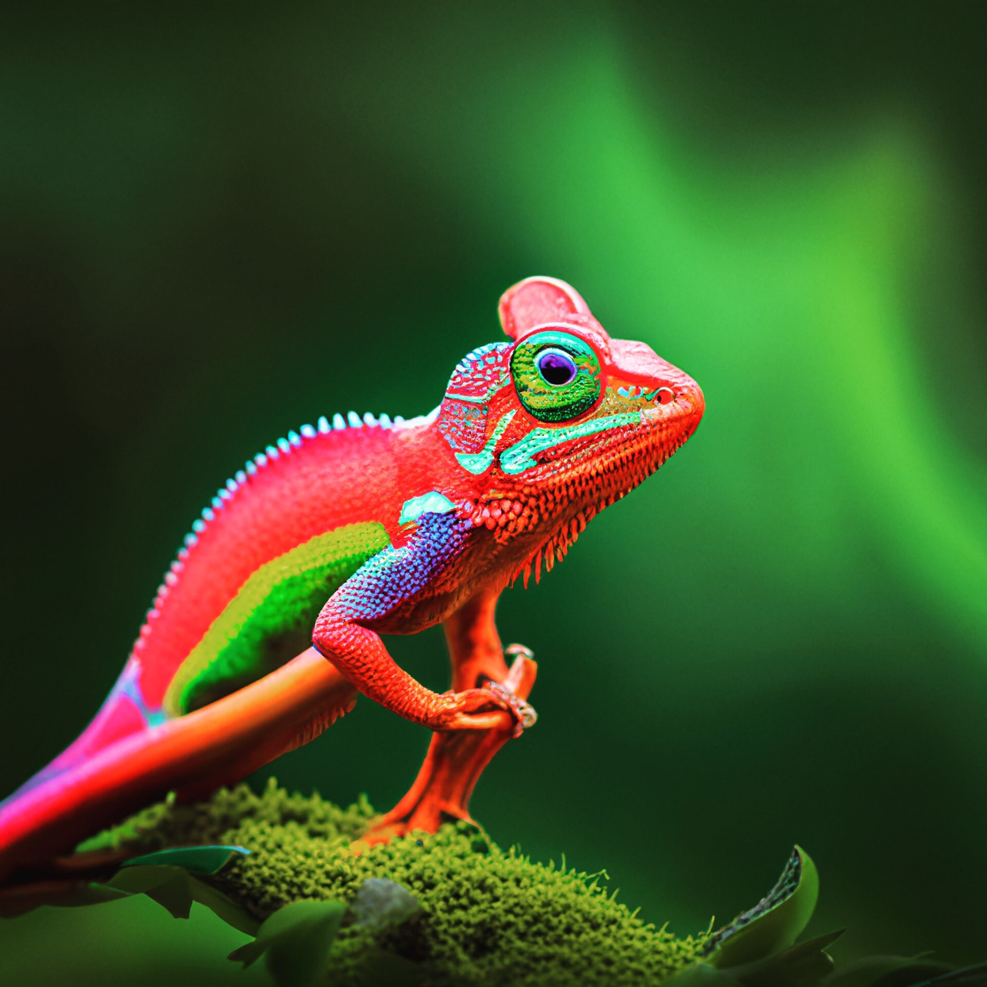 ArtStation - Colorful chameleon
