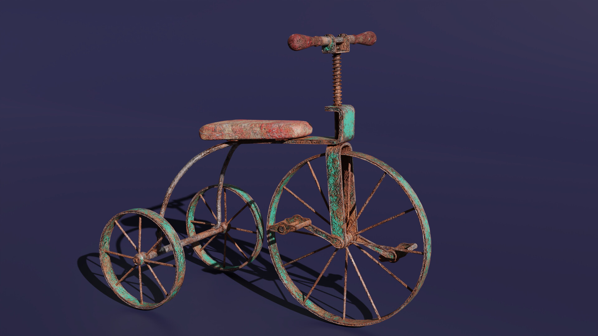 ArtStation - Children's vintage rusty bicycle
