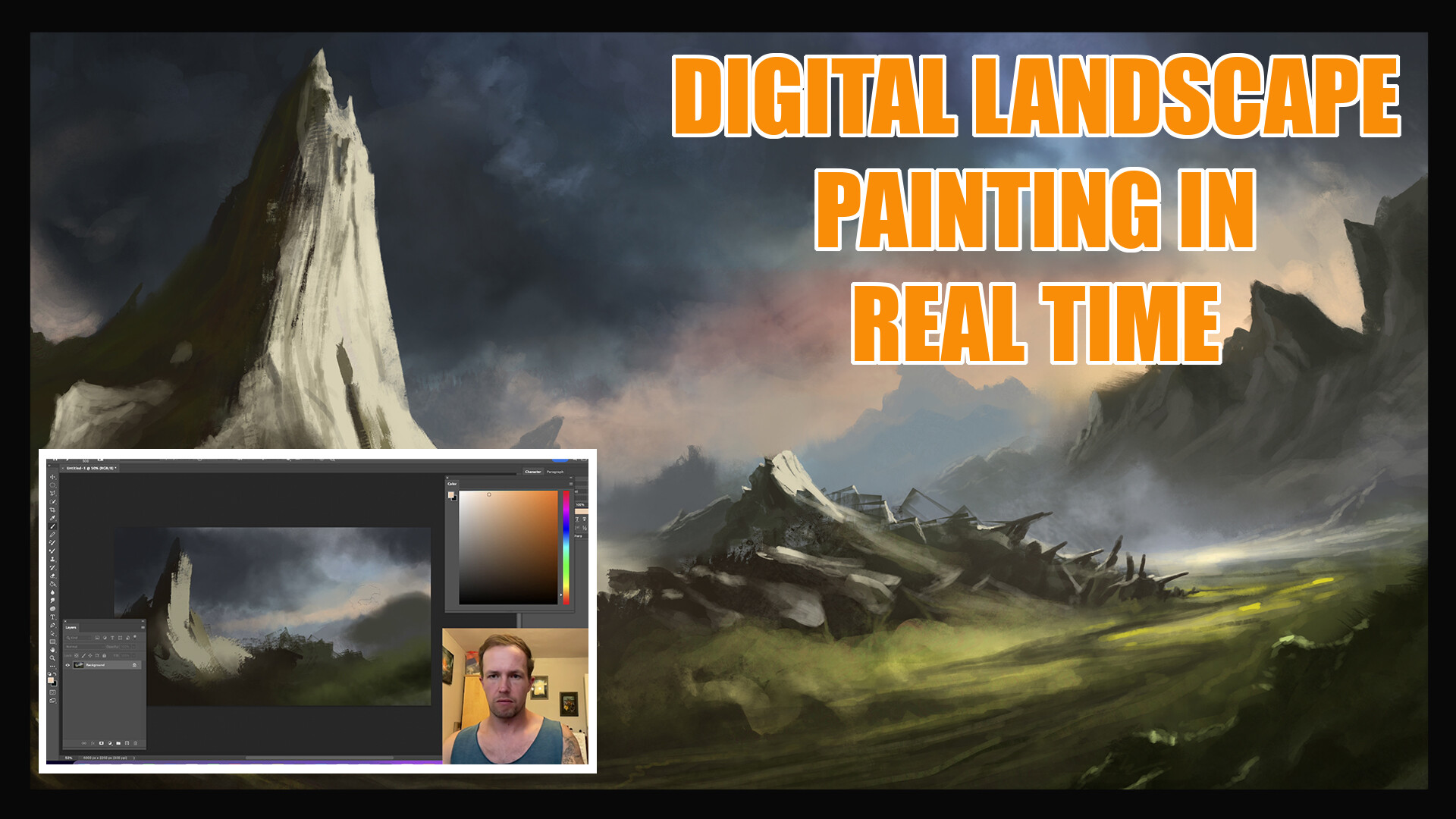 ArtStation - digital fantasy landscape REAL TIME tutorial