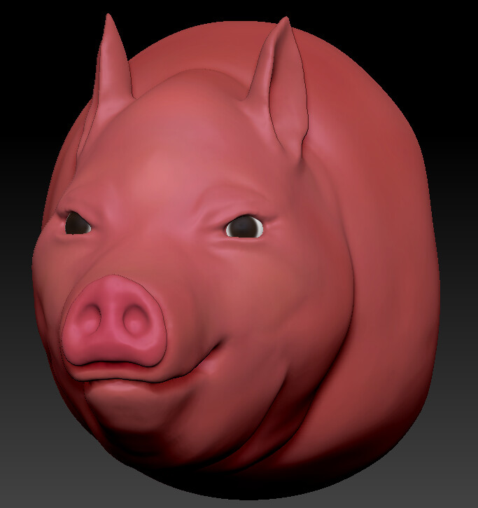 ArtStation - Pig Head 3D Model