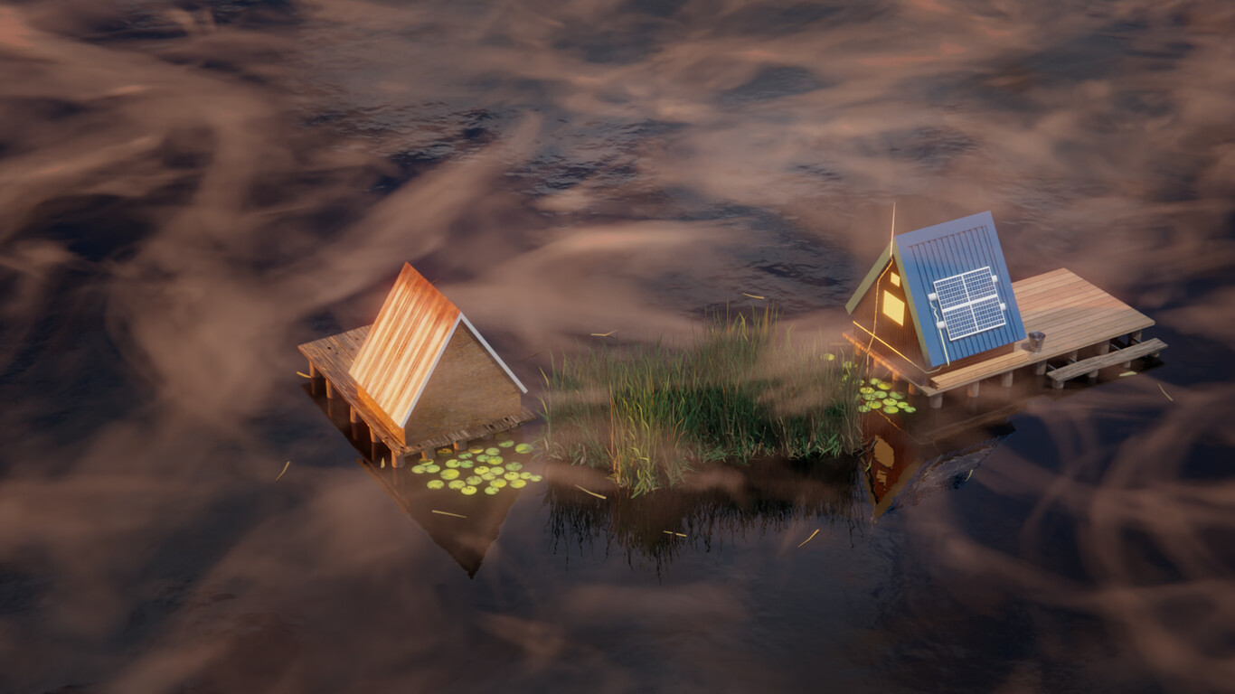 ArtStation - Morning on the Lake