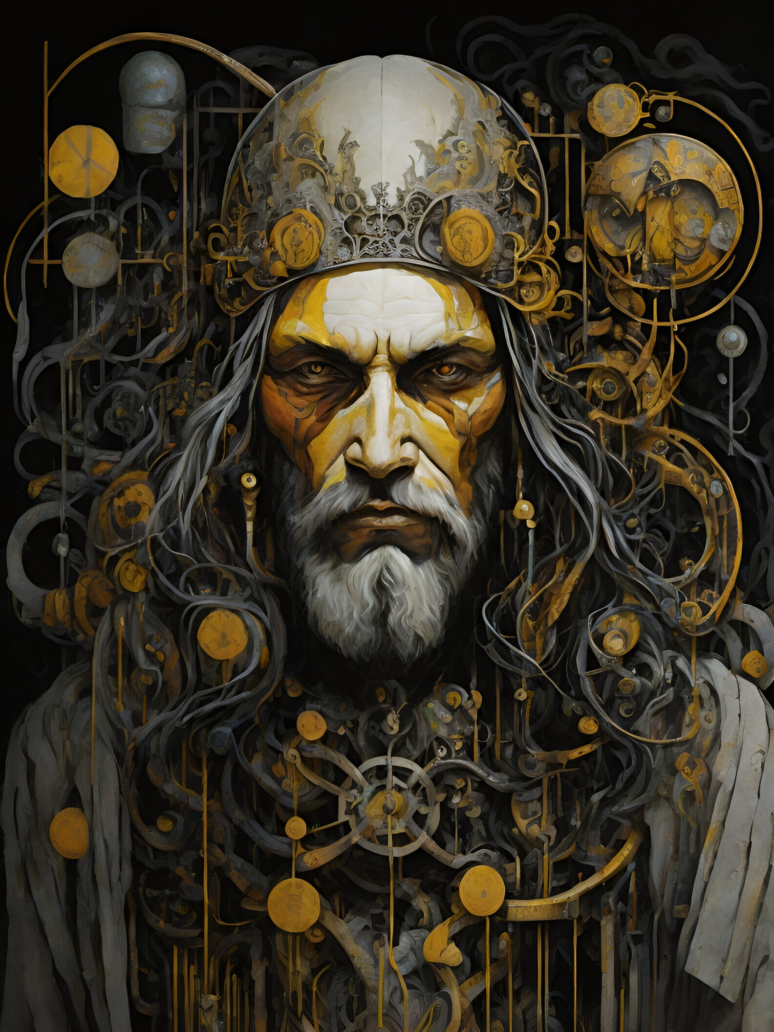 ArtStation - Leonardo's Renaissance Revival: A Cyberpunk Abstract Fusion