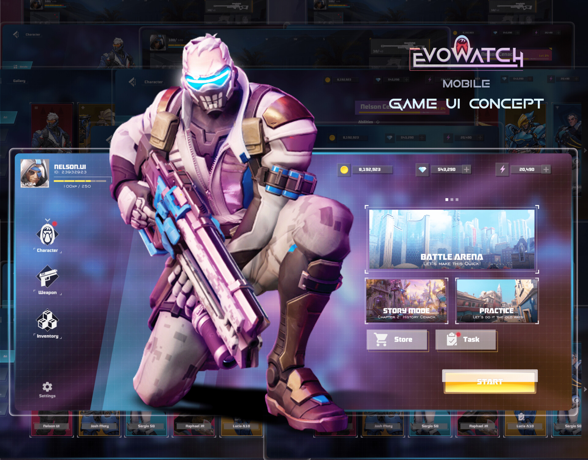 ArtStation - Game UI/UX Concept Multiplayer first-person shooter mobile ...