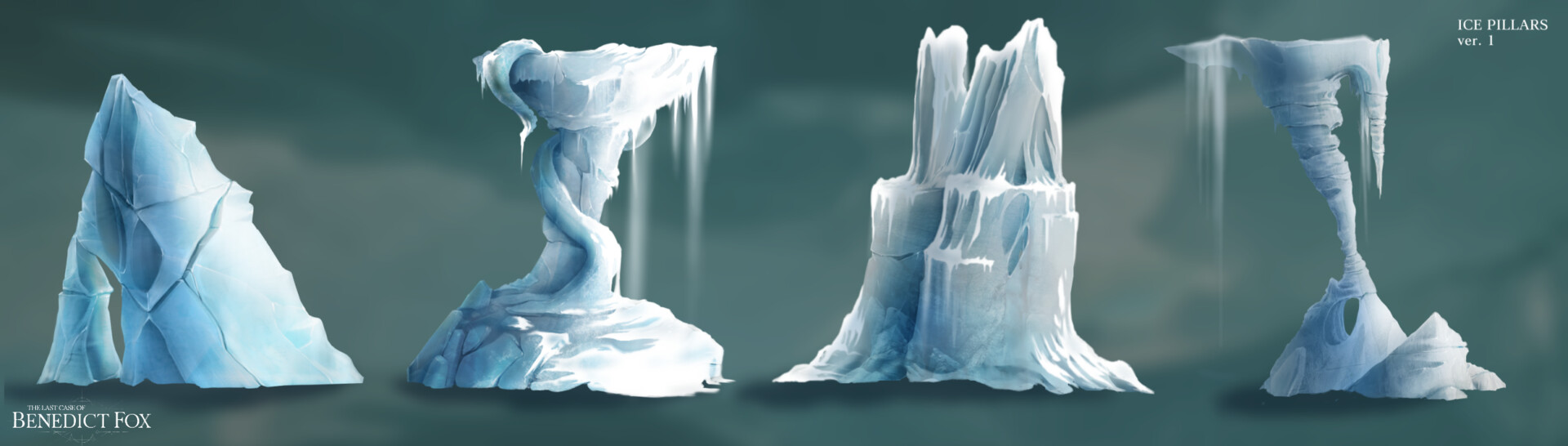 ArtStation - Ice pillars concepts - The Last Case of Benedict Fox