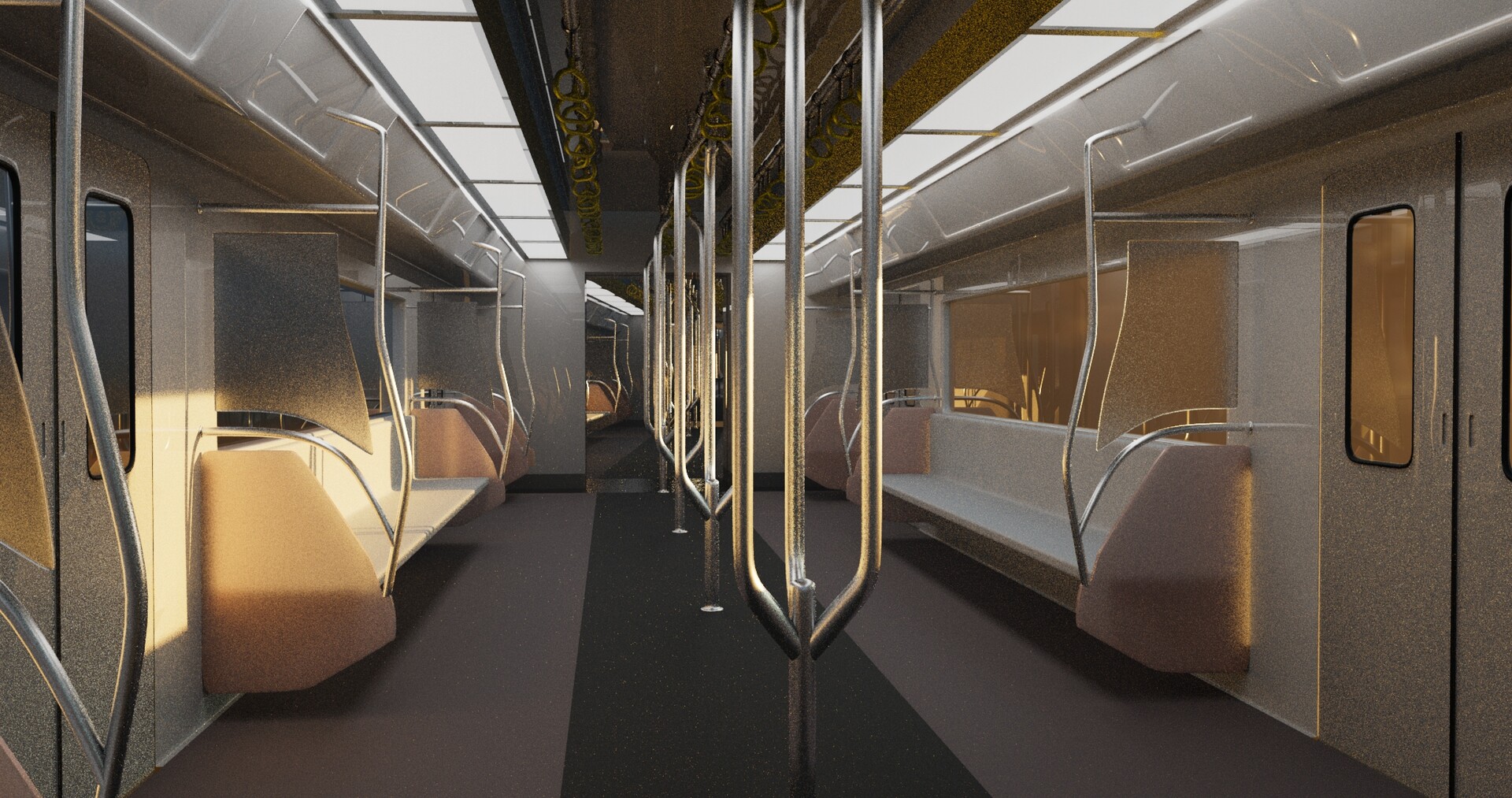 ArtStation - Metro Train Interior