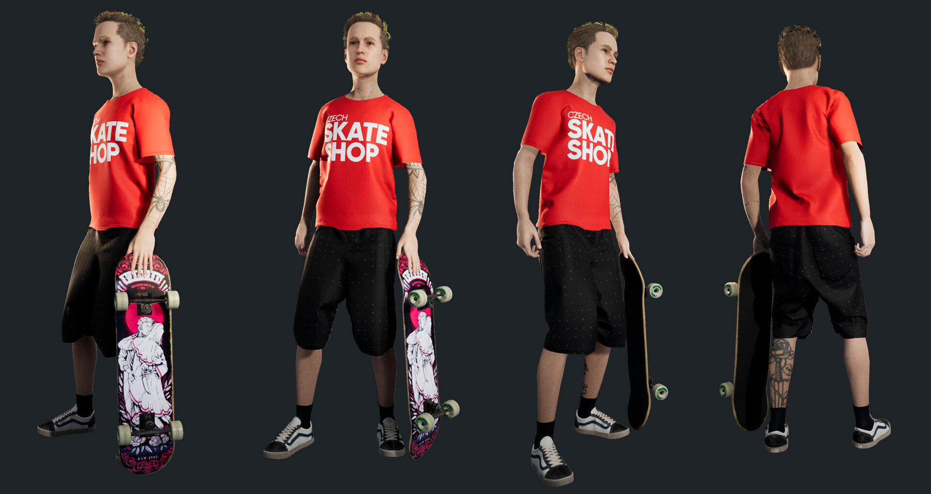 ArtStation - Skater 3d Game Character
