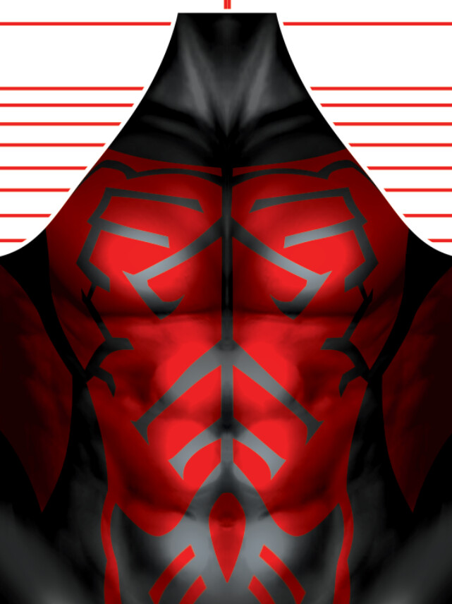 ArtStation - Darth Maul Tattoo undersuit - Dyesub Pattern