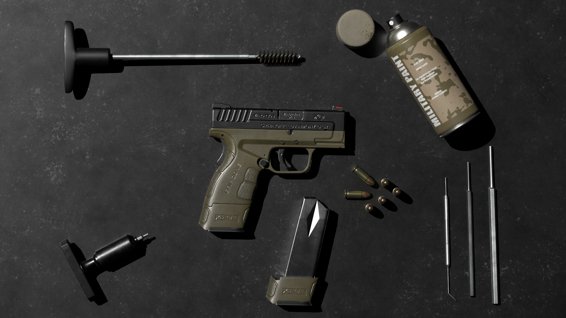 ArtStation - Springfield XD Mod2 + Cleaning Kit