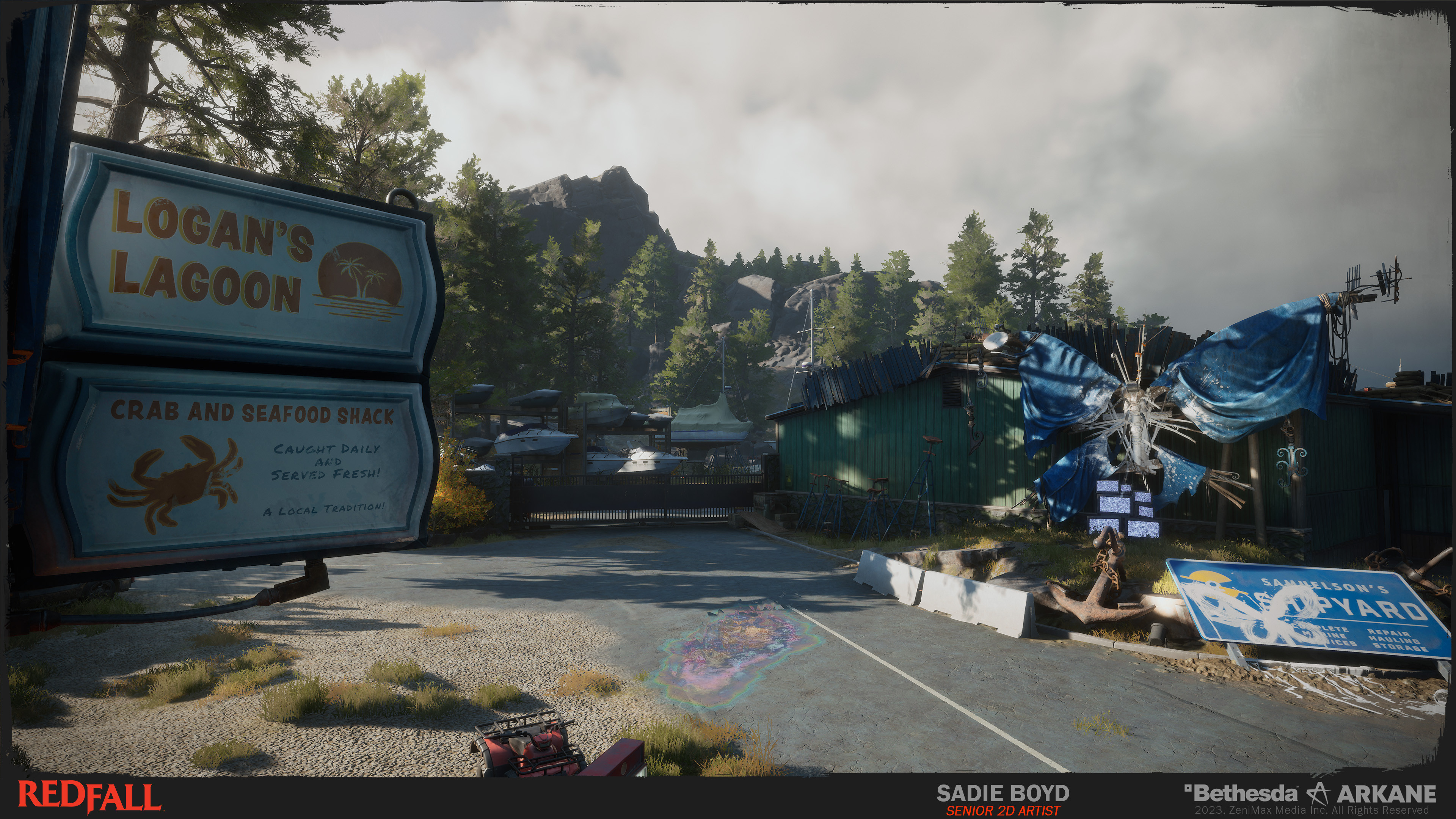 Sadie Boyd - Redfall: World Building Signage