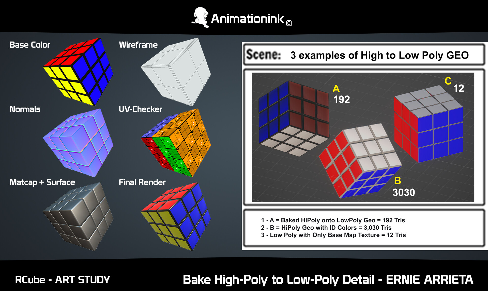 ArtStation - Art Study - RCube - Low to High Poly Substance Painter